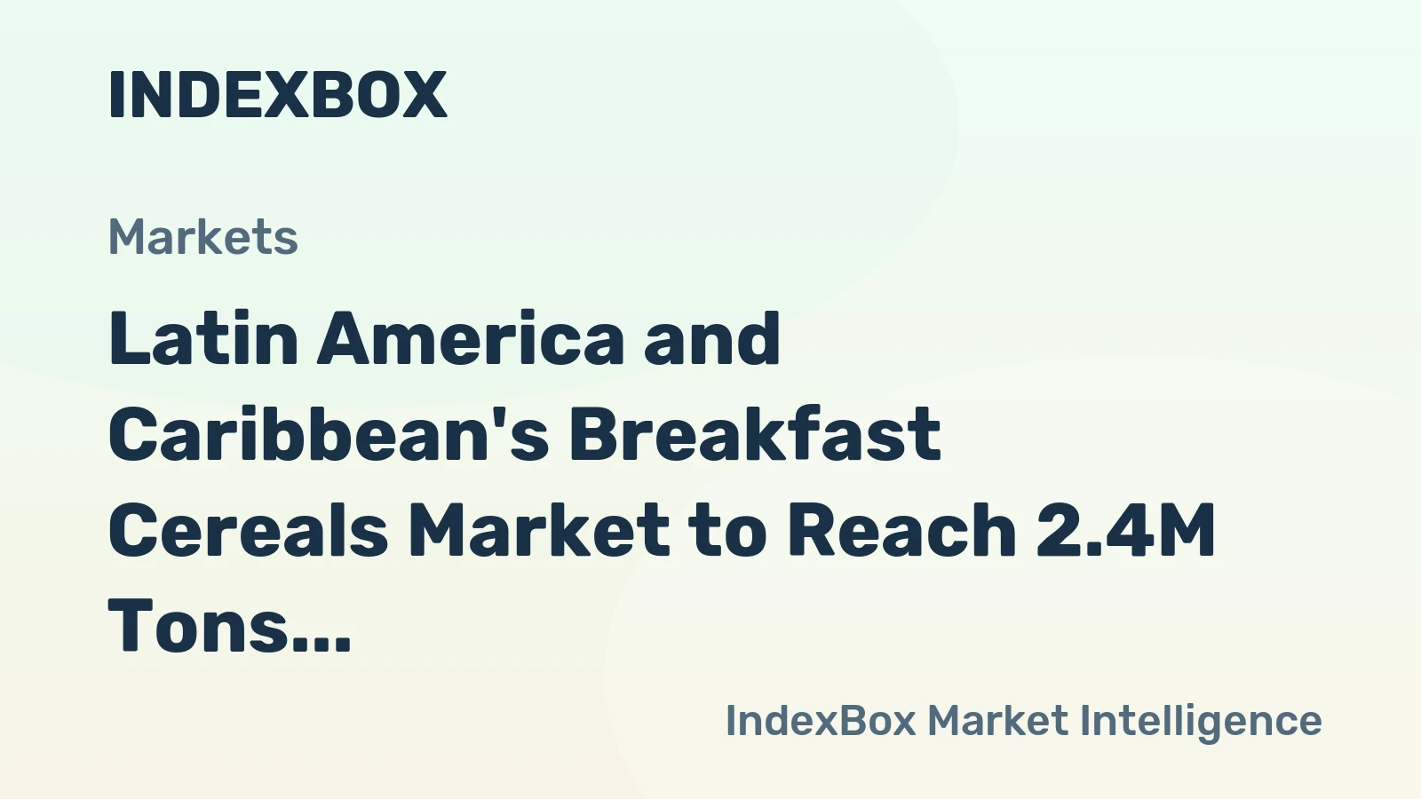 Latin America and Caribbean's Breakfast Cereals Market to Reach 2.4M Tons by 2035, Valued at $7.7B