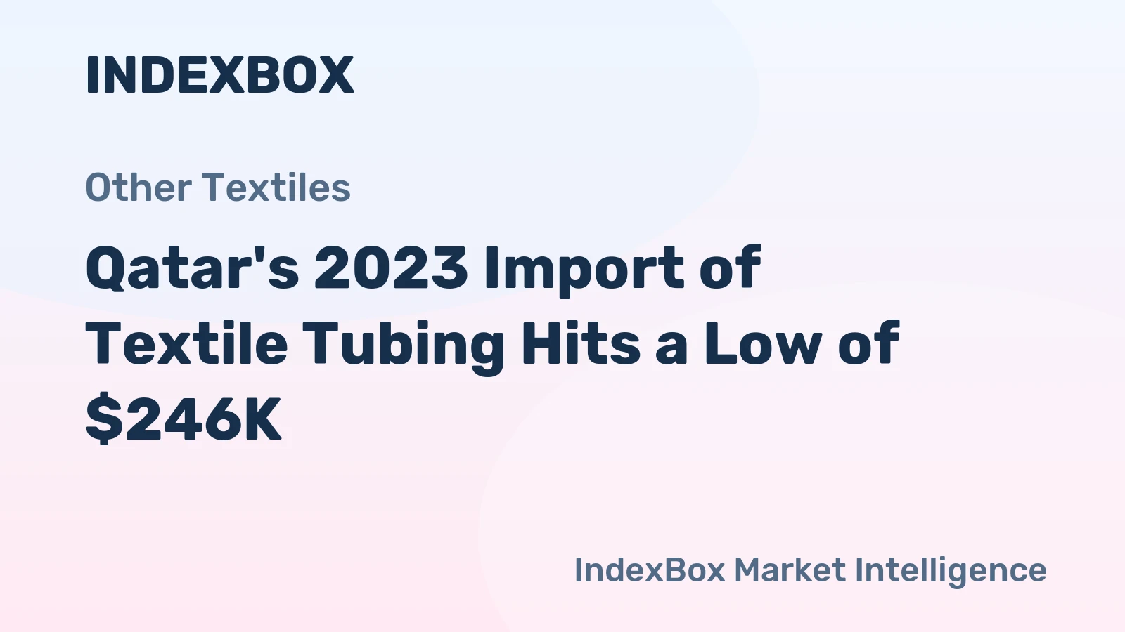 Qatar's 2023 Import of Textile Tubing Hits a Low of $246K