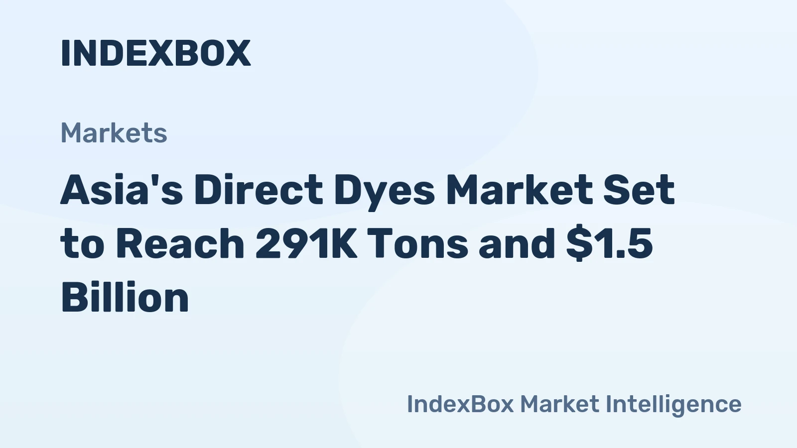 Asia's Direct Dyes Market Set to Reach 291K Tons and $1.5 Billion