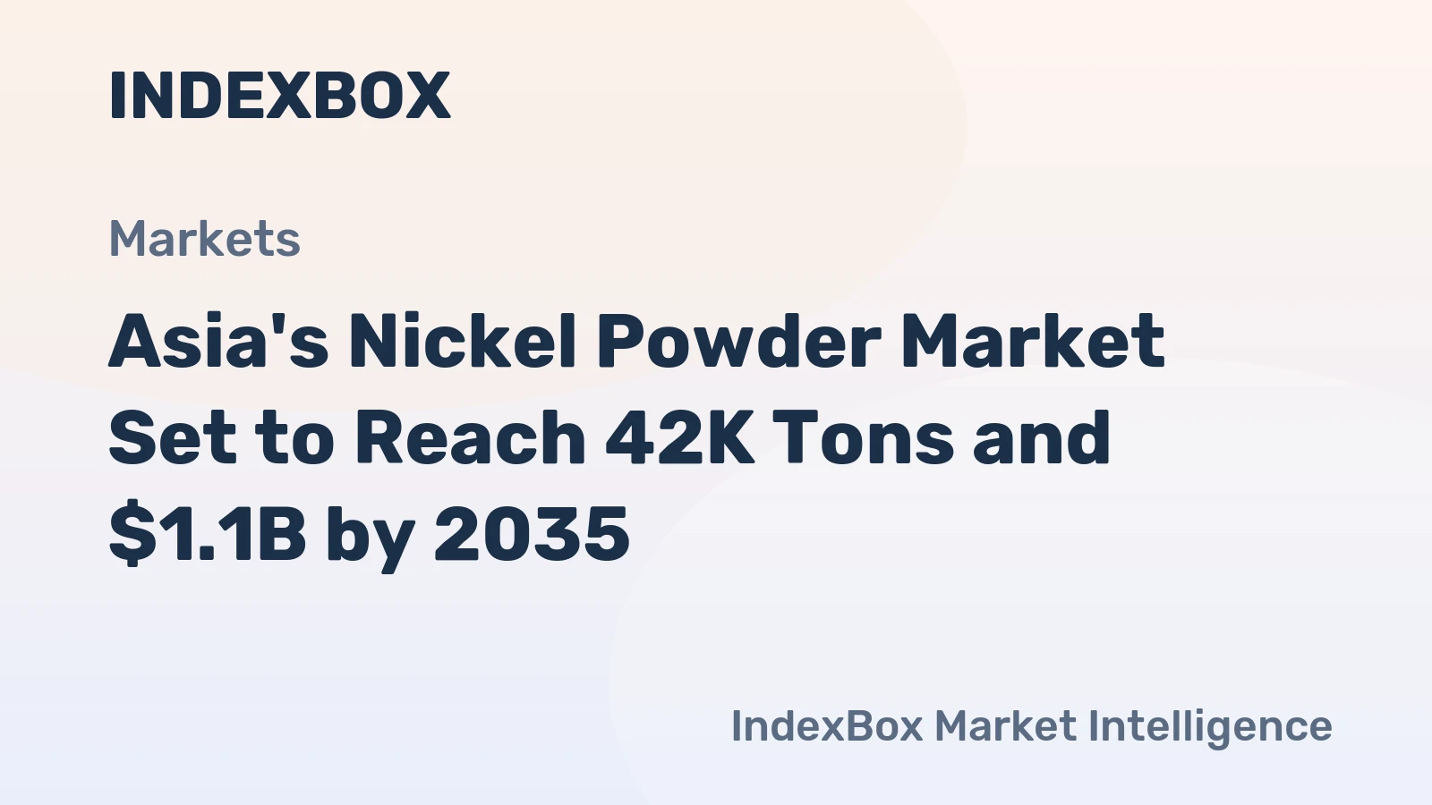 Asia's Nickel Powder Market Set to Reach 42K Tons and $1.1B by 2035