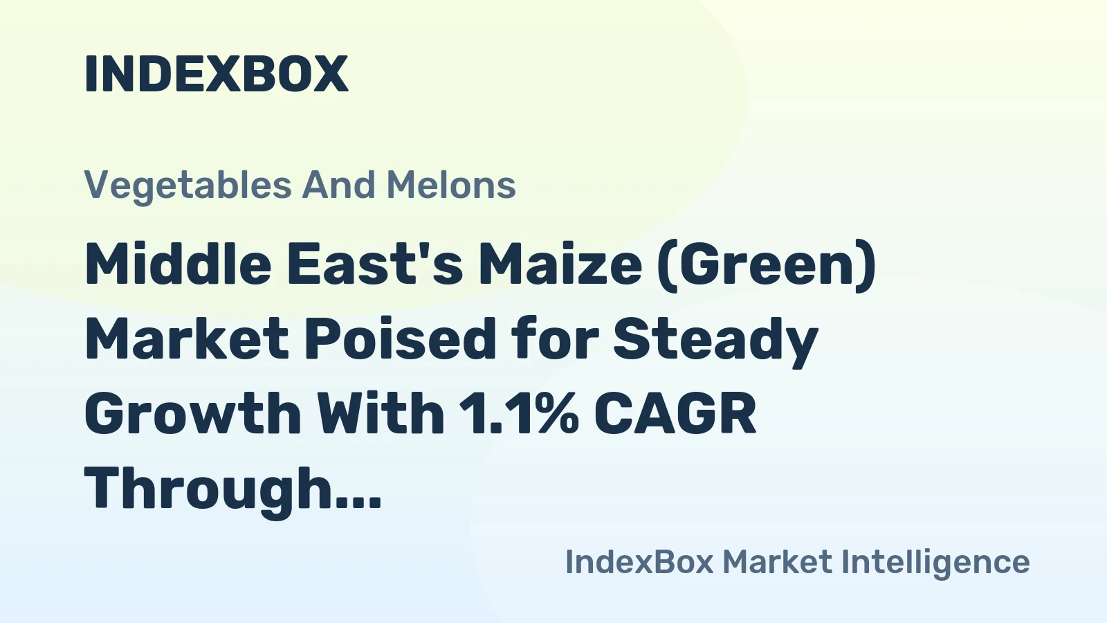 Middle East's Maize (Green) Market Poised for Steady Growth With 1.1% CAGR Through 2035