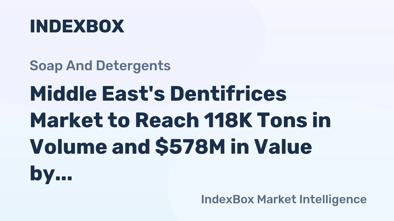 Middle East's Dentifrices Market to Reach 118K Tons in Volume and $578M in Value by 2035