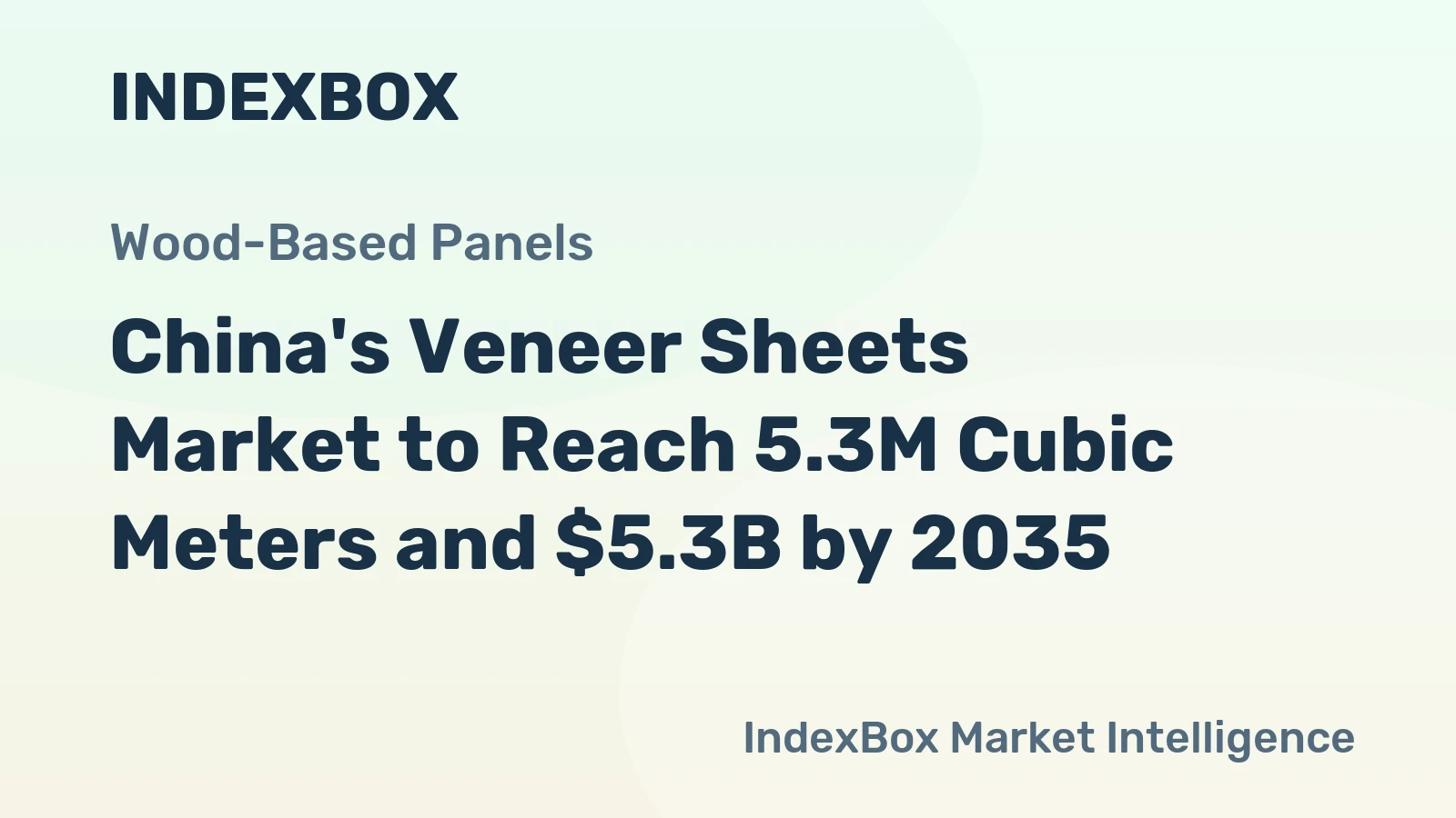 China's Veneer Sheets Market to Reach 5.3M Cubic Meters and $5.3B by 2035