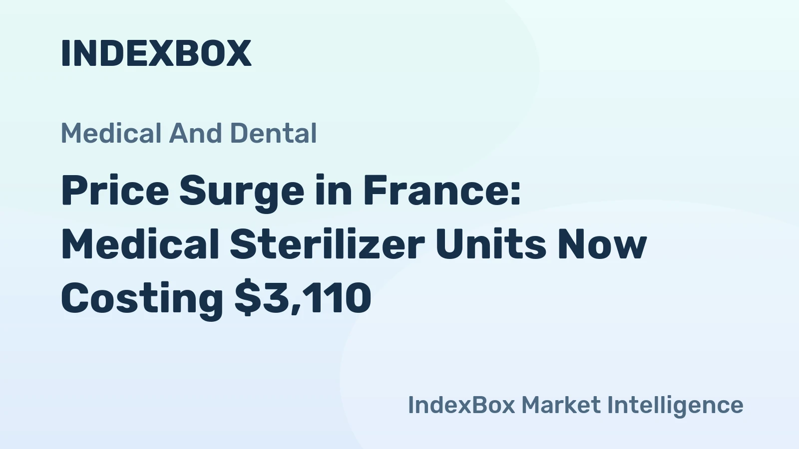 Price Surge in France: Medical Sterilizer Units Now Costing $3,110