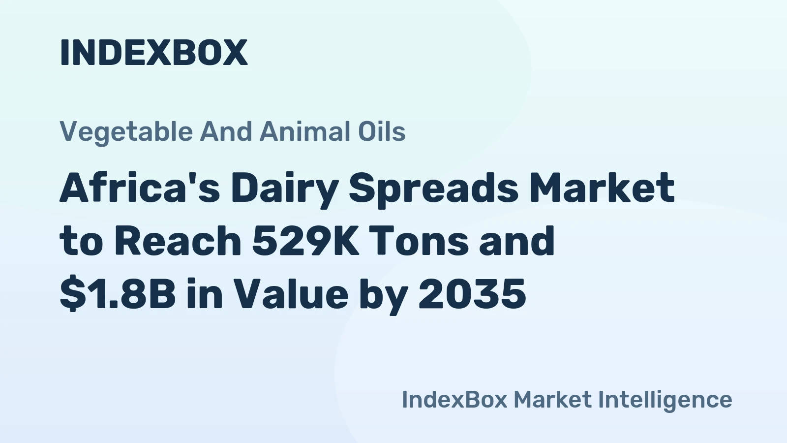 Africa's Dairy Spreads Market to Reach 529K Tons and $1.8B in Value by 2035