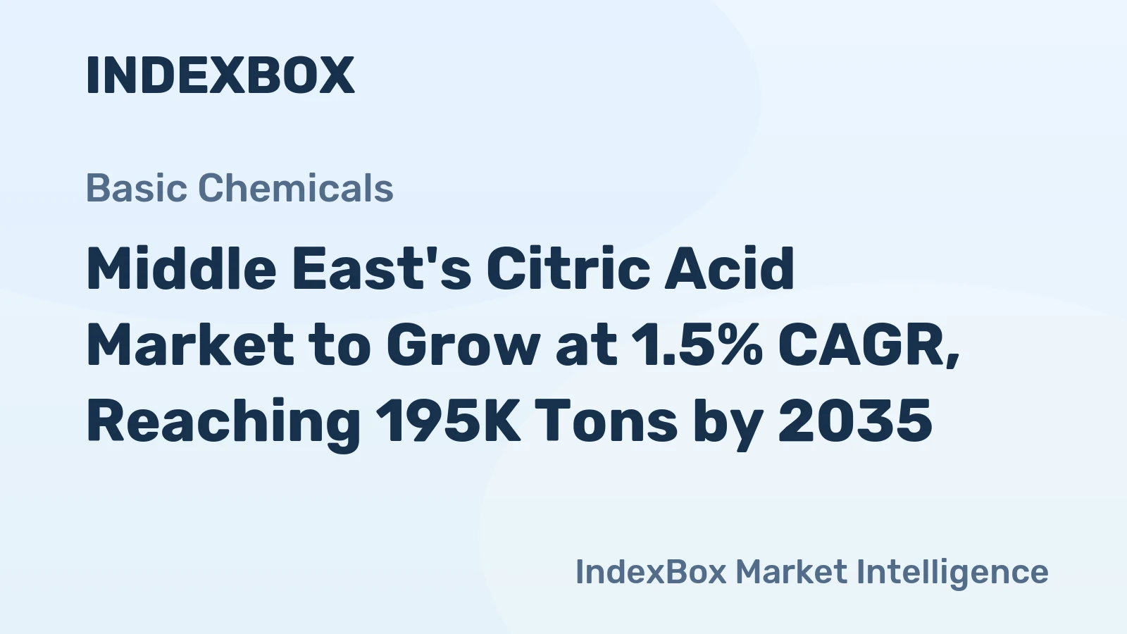 Middle East's Citric Acid Market to Grow at 1.5% CAGR, Reaching 195K Tons by 2035