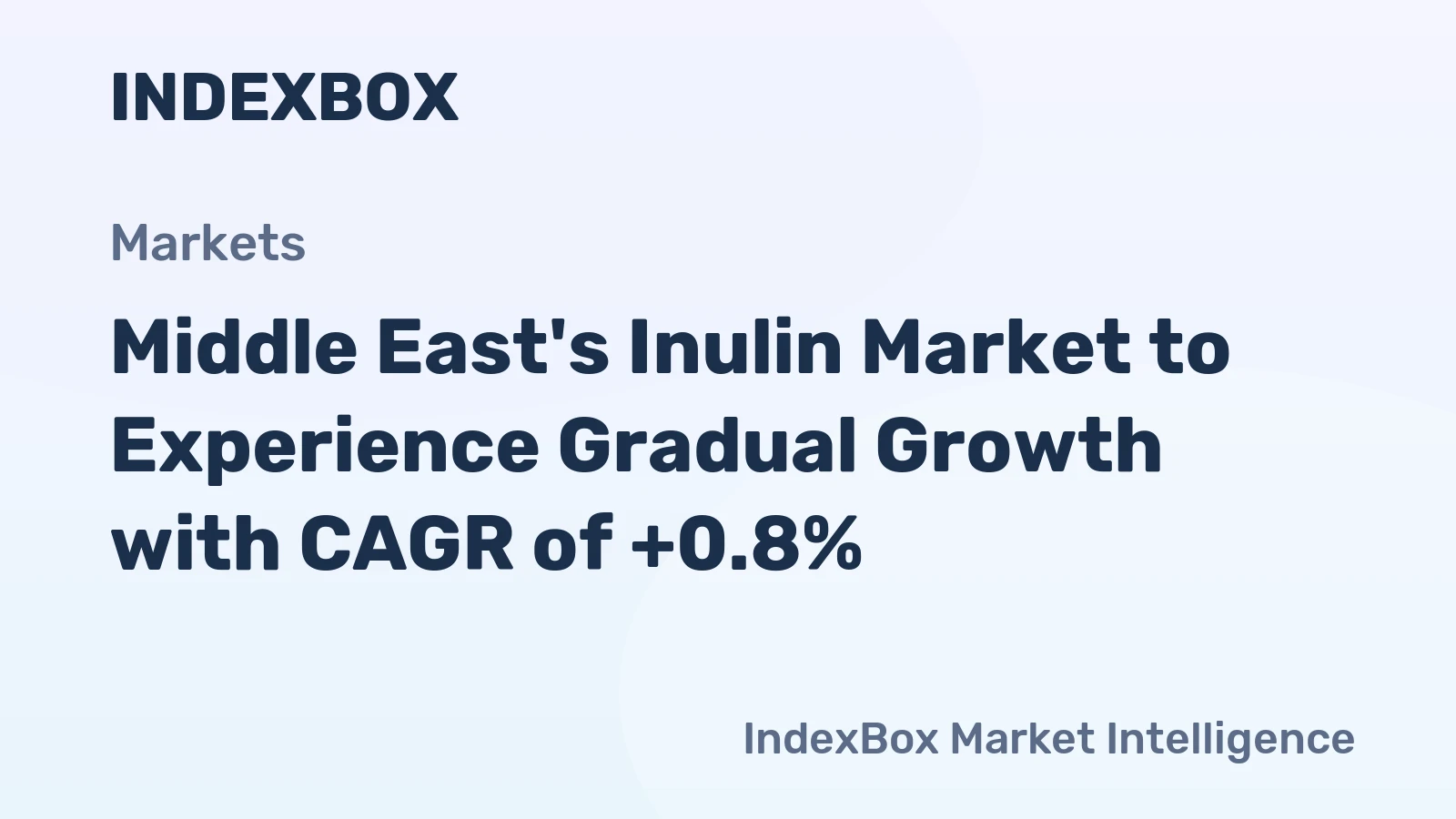 Middle East's Inulin Market to Experience Gradual Growth with CAGR of +0.8%