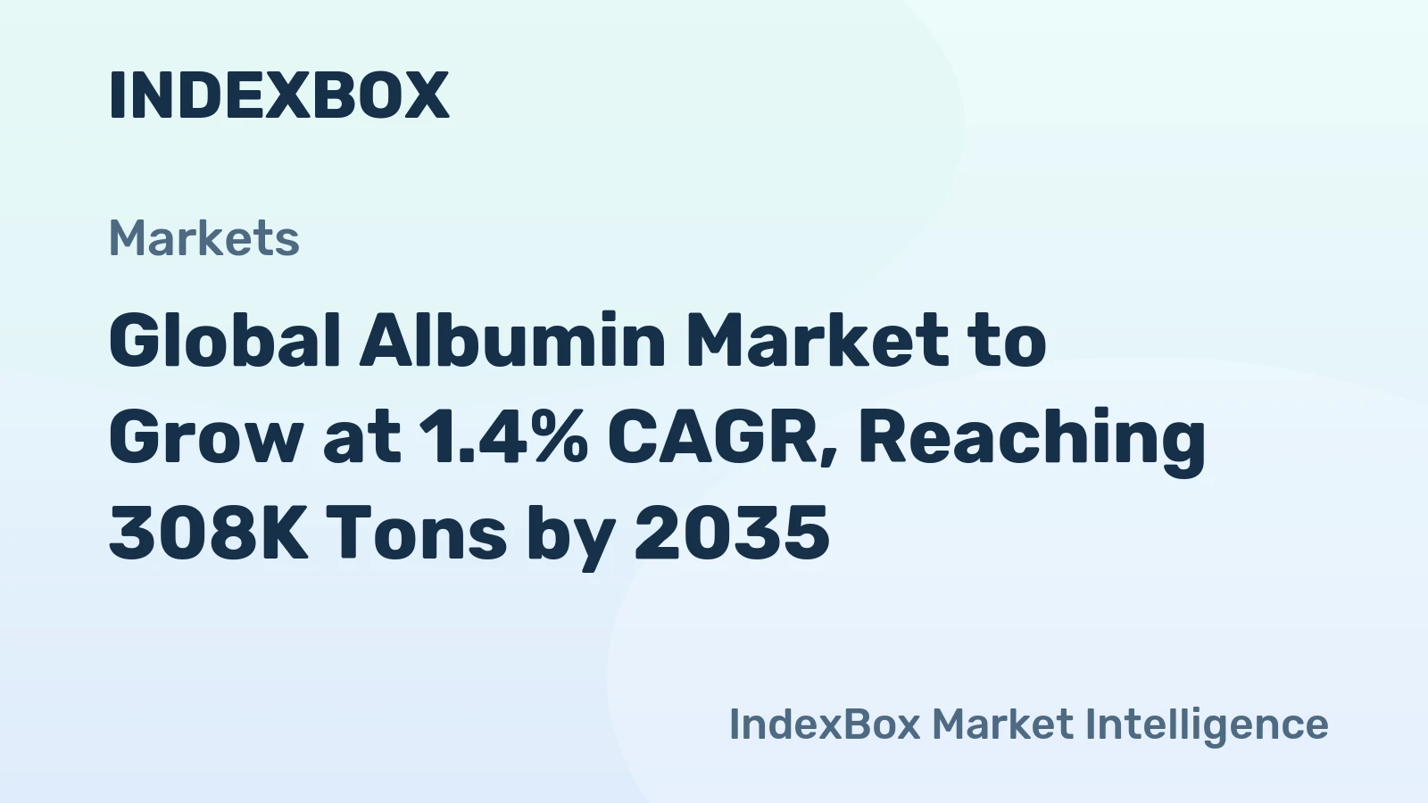 Global Albumin Market to Grow at 1.4% CAGR, Reaching 308K Tons by 2035