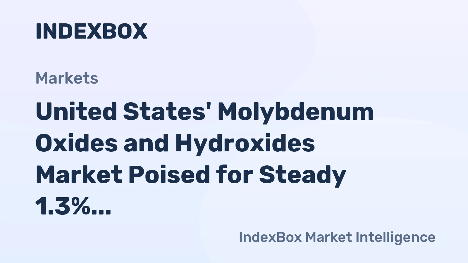 United States' Molybdenum Oxides and Hydroxides Market Poised for Steady 1.3% CAGR Growth Through 2035