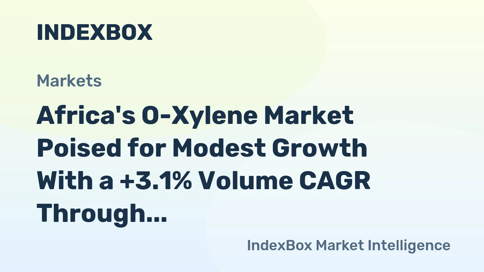 Africa's O-Xylene Market Poised for Modest Growth With a +3.1% Volume CAGR Through 2035