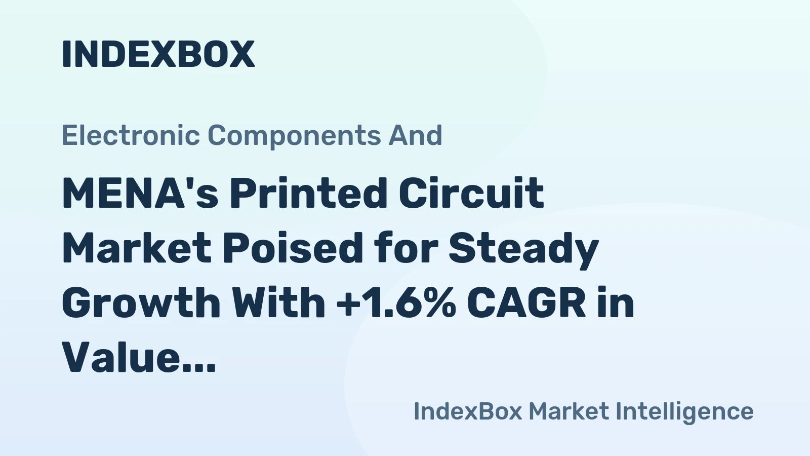 MENA's Printed Circuit Market Poised for Steady Growth With +1.6% CAGR in Value Through 2035