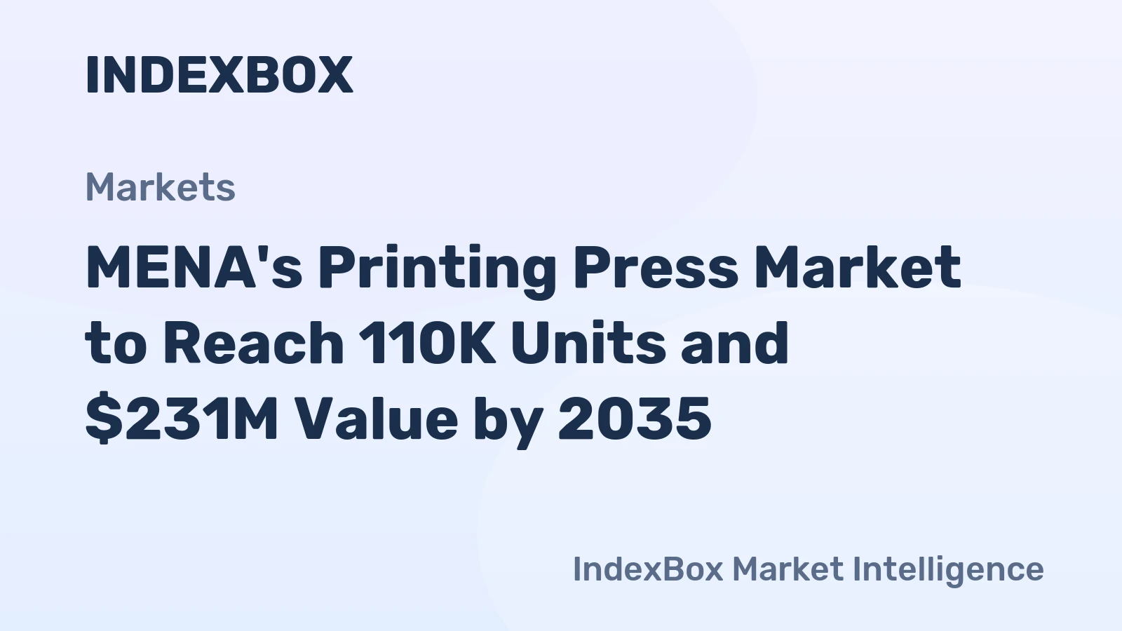 MENA's Printing Press Market to Reach 110K Units and $231M Value by 2035