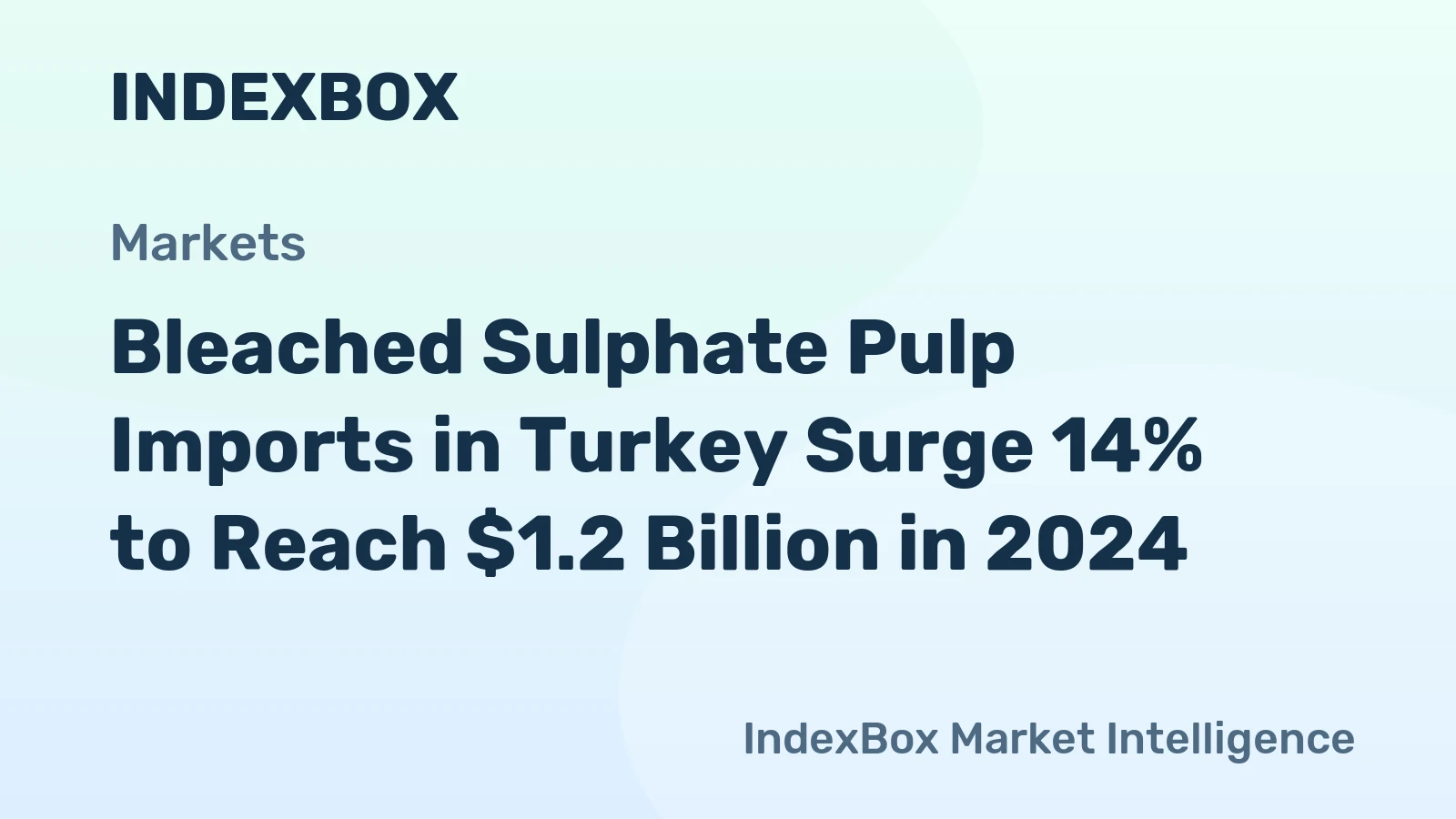 Bleached Sulphate Pulp Imports in Turkey Surge 14% to Reach $1.2 Billion in 2024