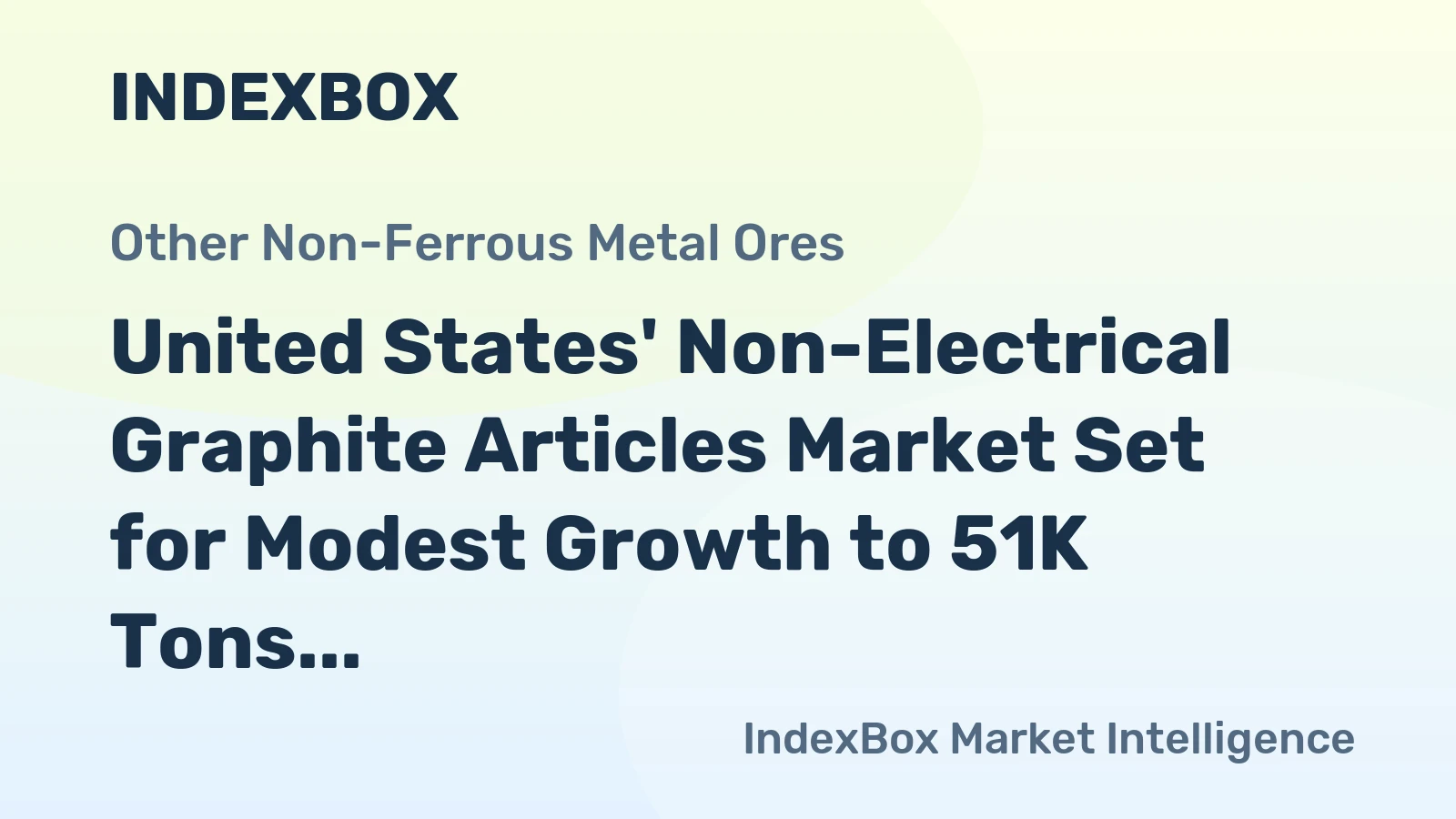 United States' Non-Electrical Graphite Articles Market Set for Modest Growth to 51K Tons and $2.5 Billion