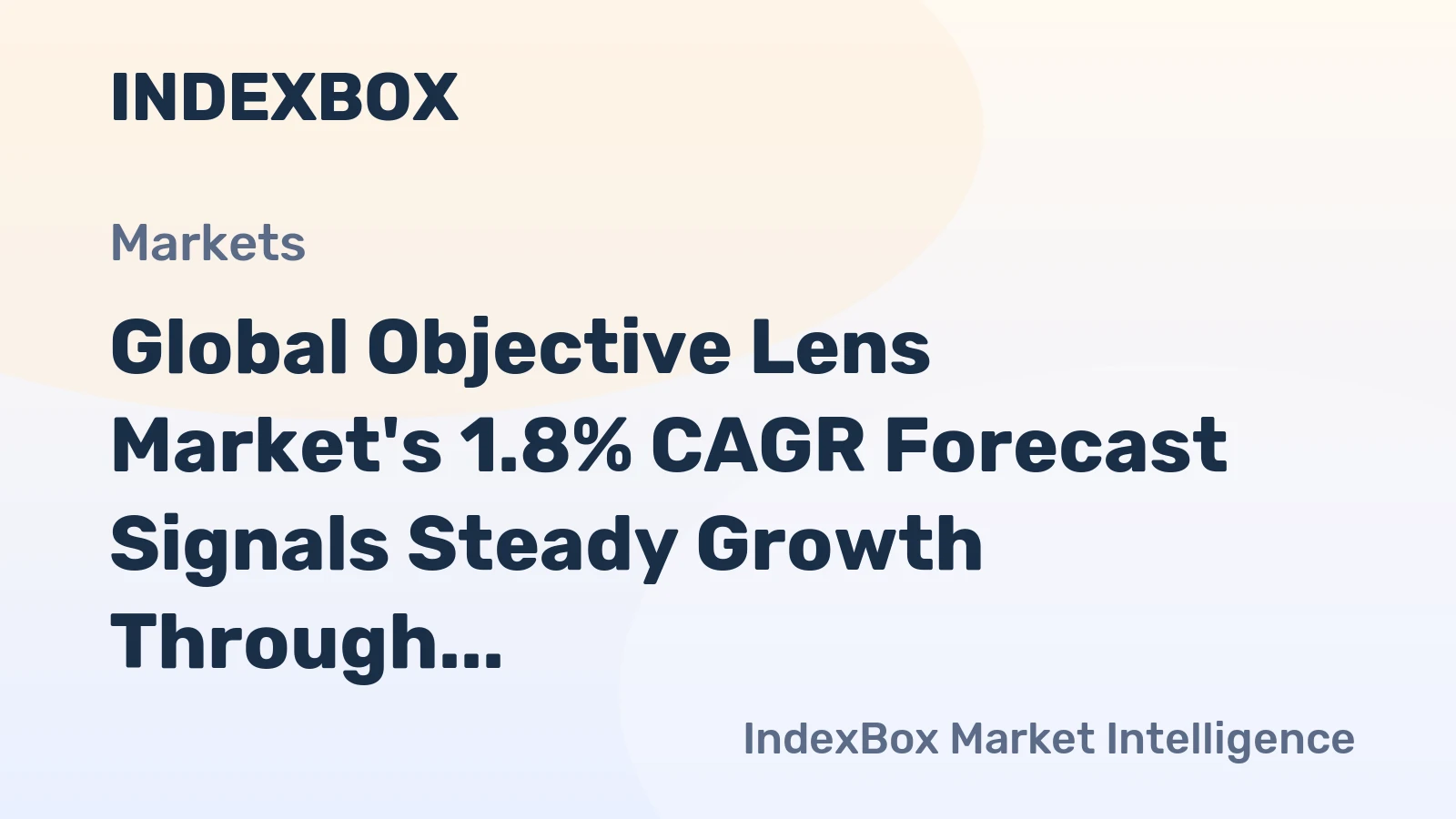 Global Objective Lens Market's 1.8% CAGR Forecast Signals Steady Growth Through 2035