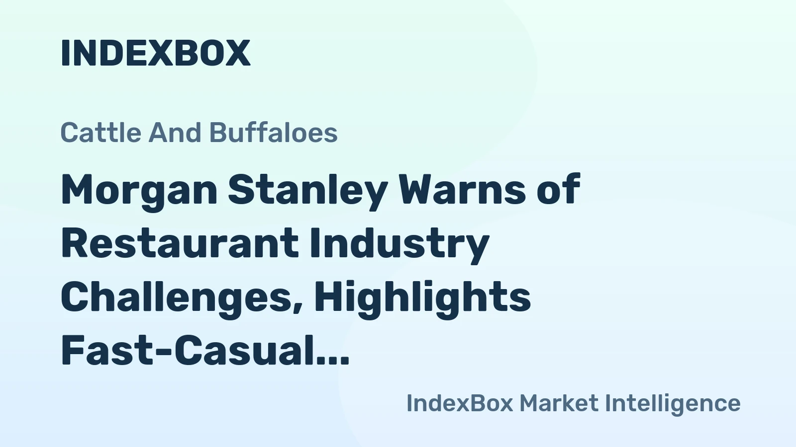 Morgan Stanley Warns of Restaurant Industry Challenges, Highlights Fast-Casual Strength