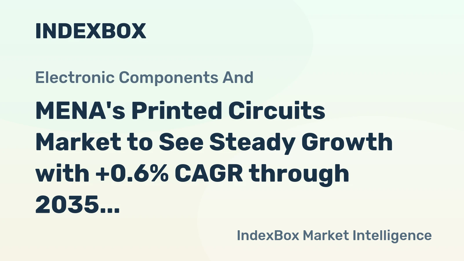 MENA's Printed Circuits Market to See Steady Growth with +0.6% CAGR through 2035