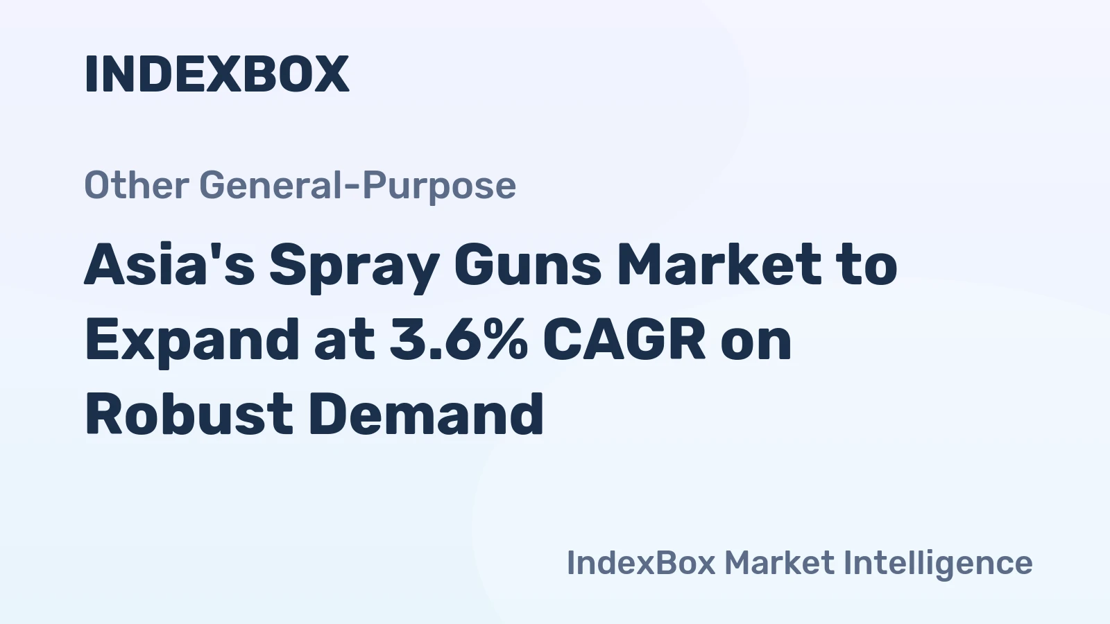 Asia's Spray Guns Market to Expand at 3.6% CAGR on Robust Demand