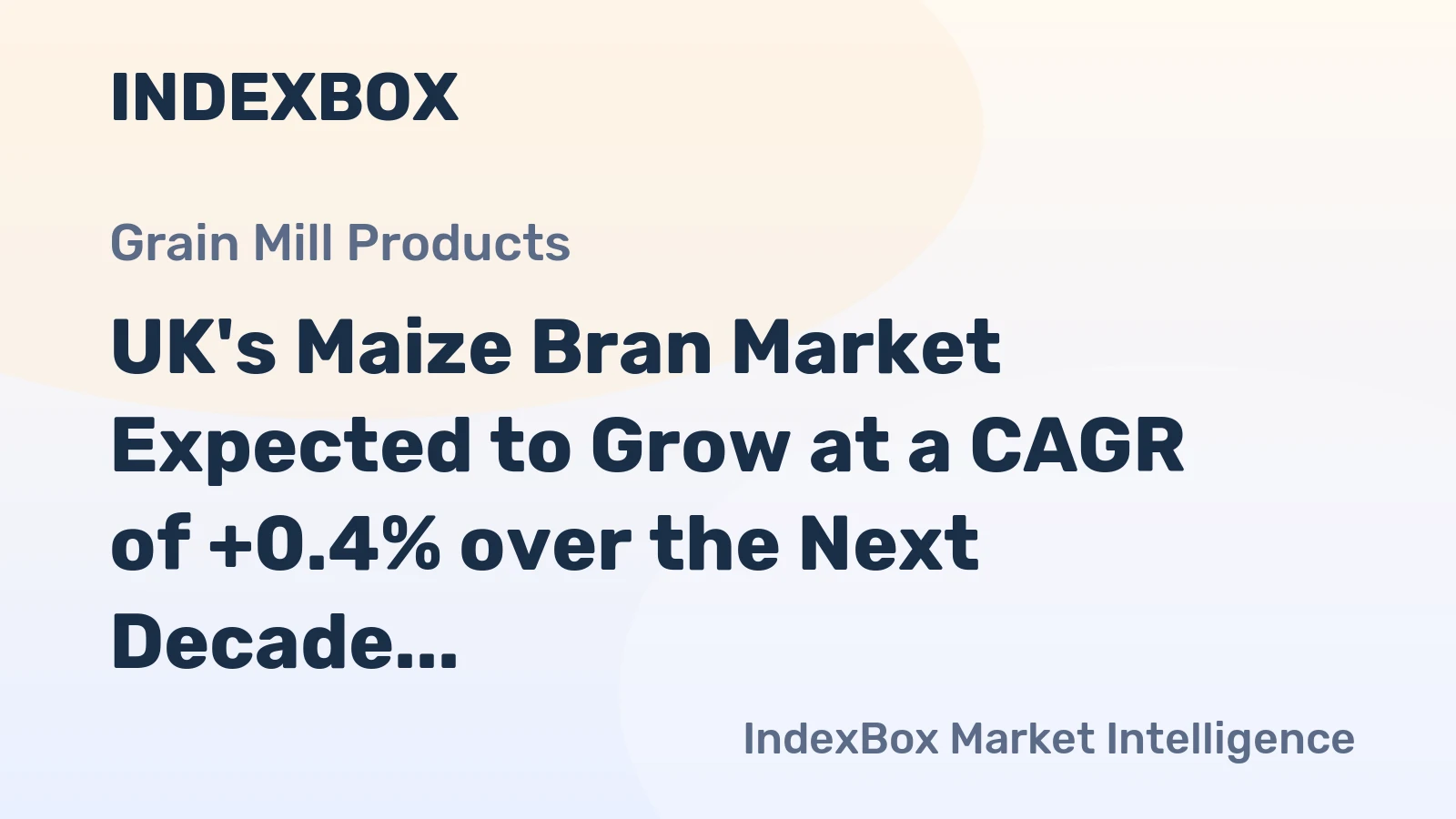UK's Maize Bran Market Expected to Grow at a CAGR of +0.4% over the Next Decade, Reaching $16M by 2035