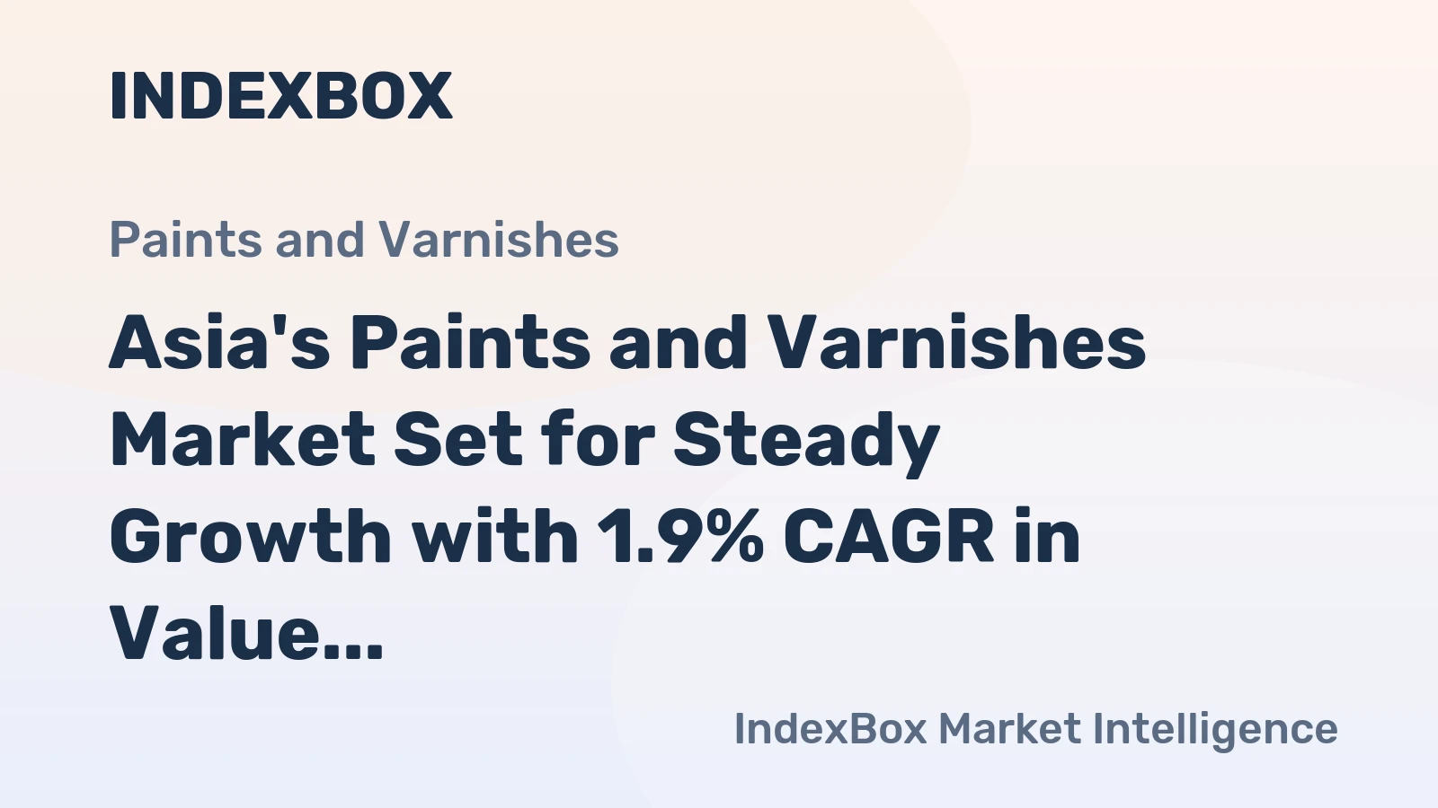 Asia's Paints and Varnishes Market Set for Steady Growth with 1.9% CAGR in Value Through 2035