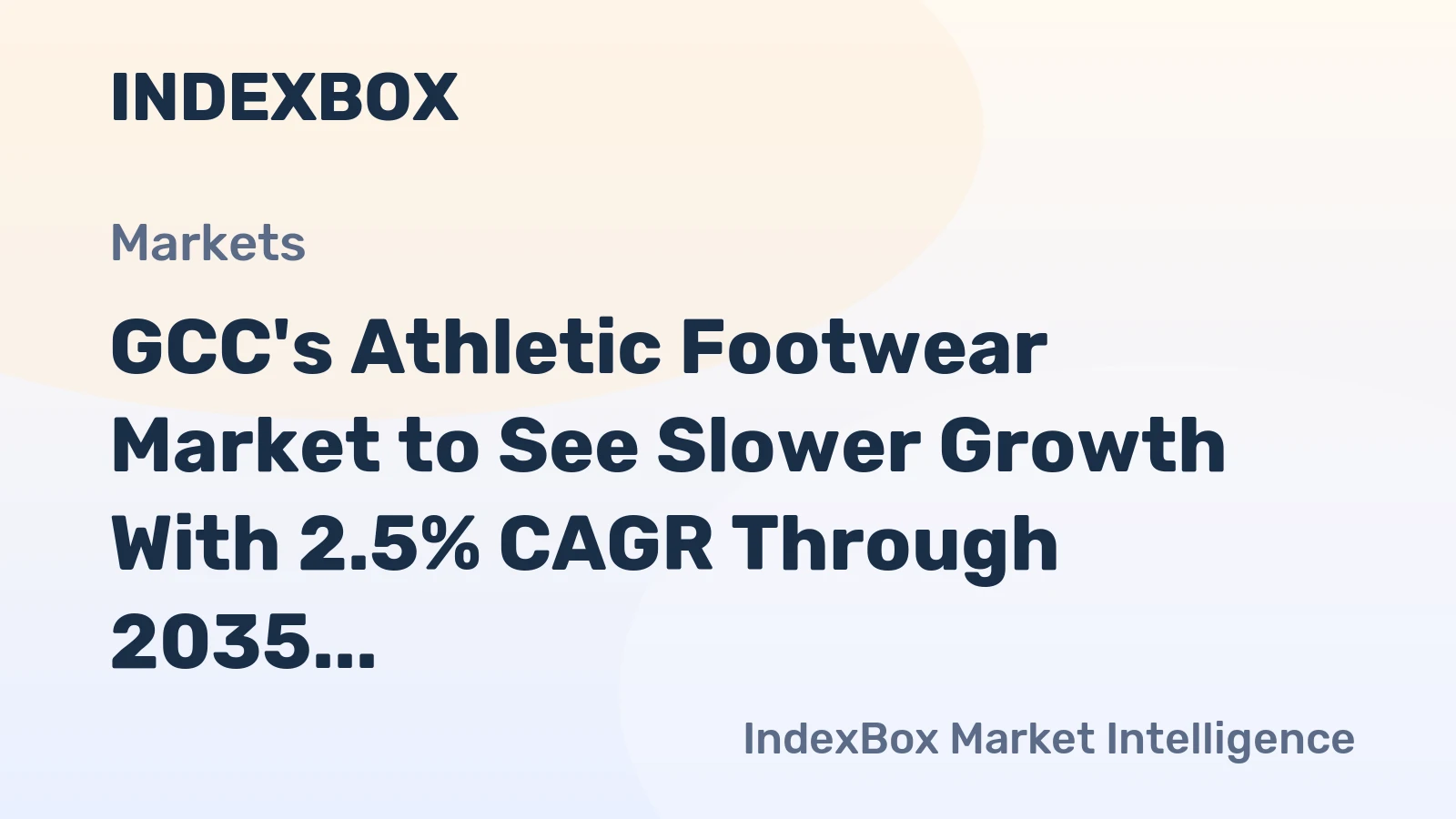 GCC's Athletic Footwear Market to See Slower Growth With 2.5% CAGR Through 2035
