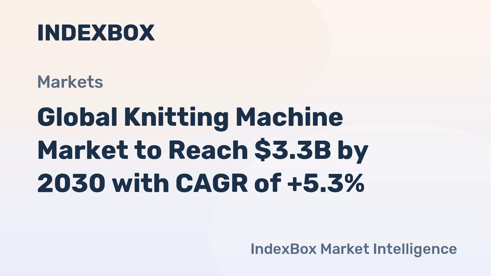 Global Knitting Machine Market to Reach $3.3B by 2030 with CAGR of +5.3%