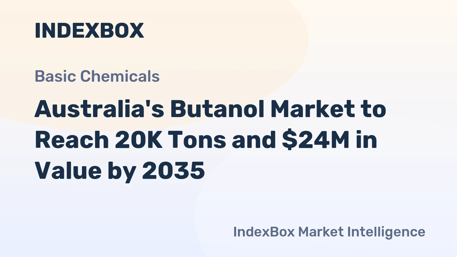 Australia's Butanol Market to Reach 20K Tons and $24M in Value by 2035