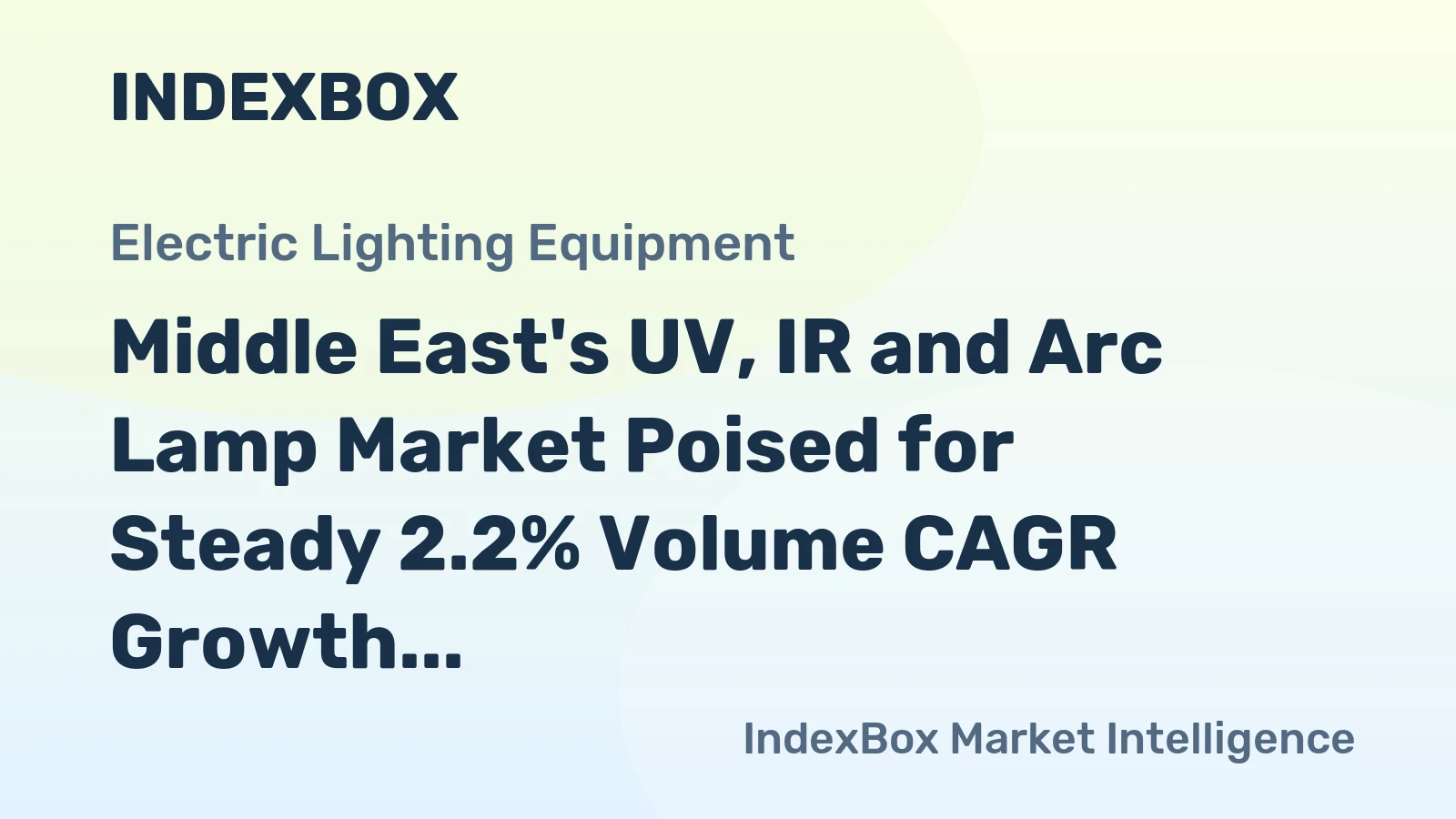 Middle East's UV, IR and Arc Lamp Market Poised for Steady 2.2% Volume CAGR Growth Through 2035