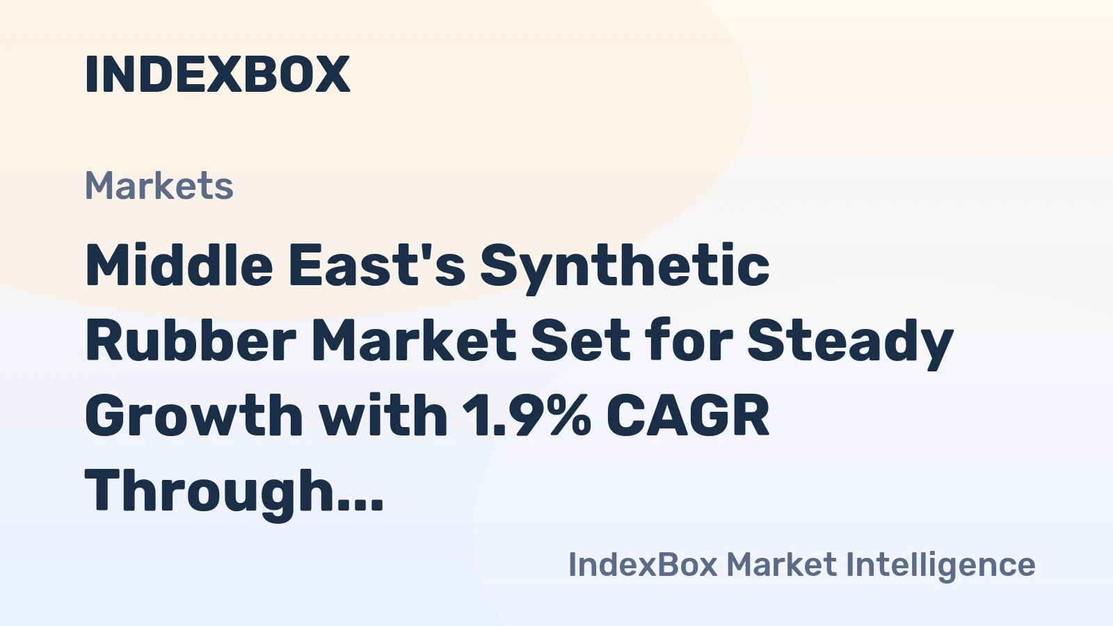 Middle East's Synthetic Rubber Market Set for Steady Growth with 1.9% CAGR Through 2035