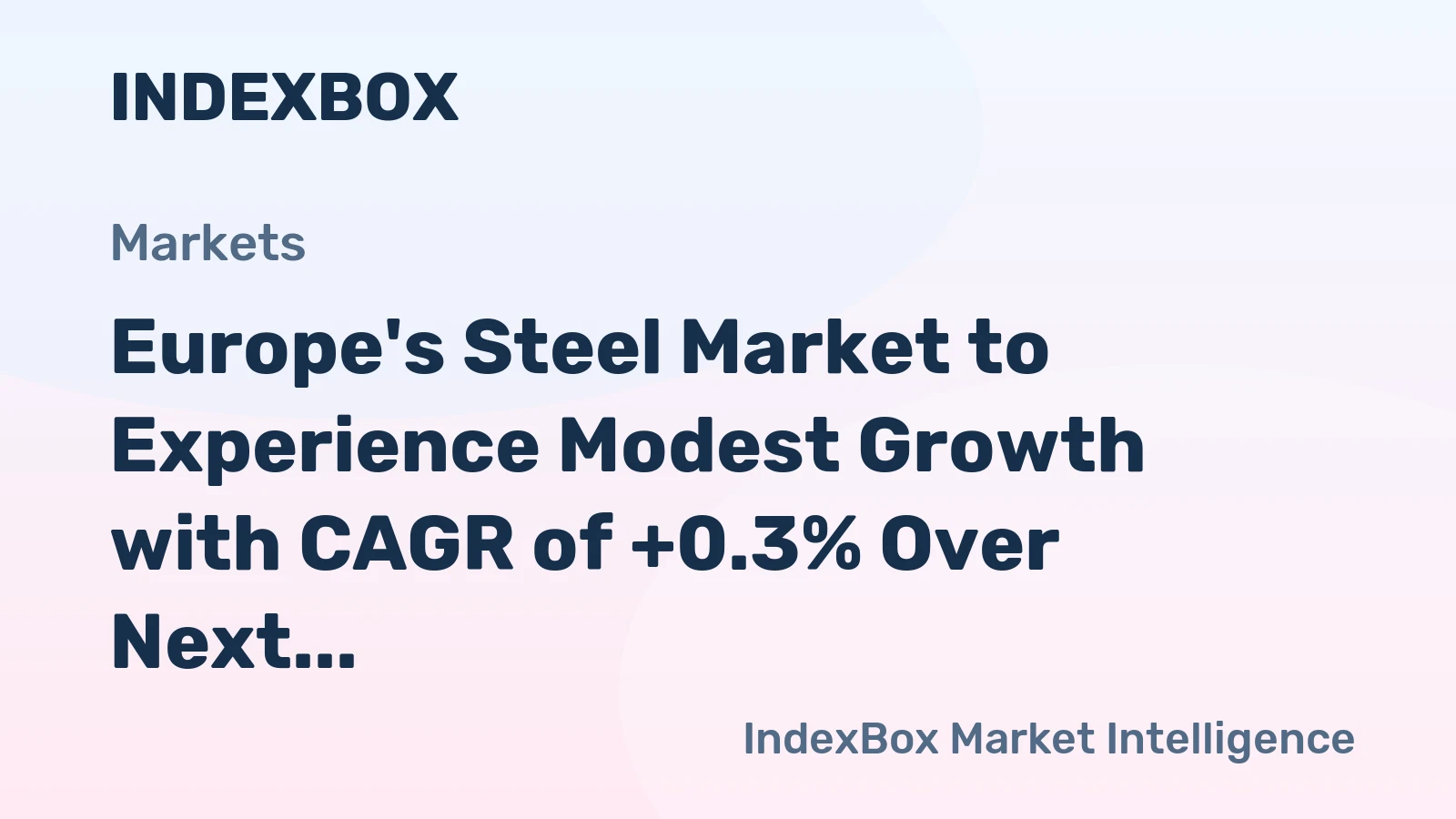 Europe's Steel Market to Experience Modest Growth with CAGR of +0.3% Over Next Decade