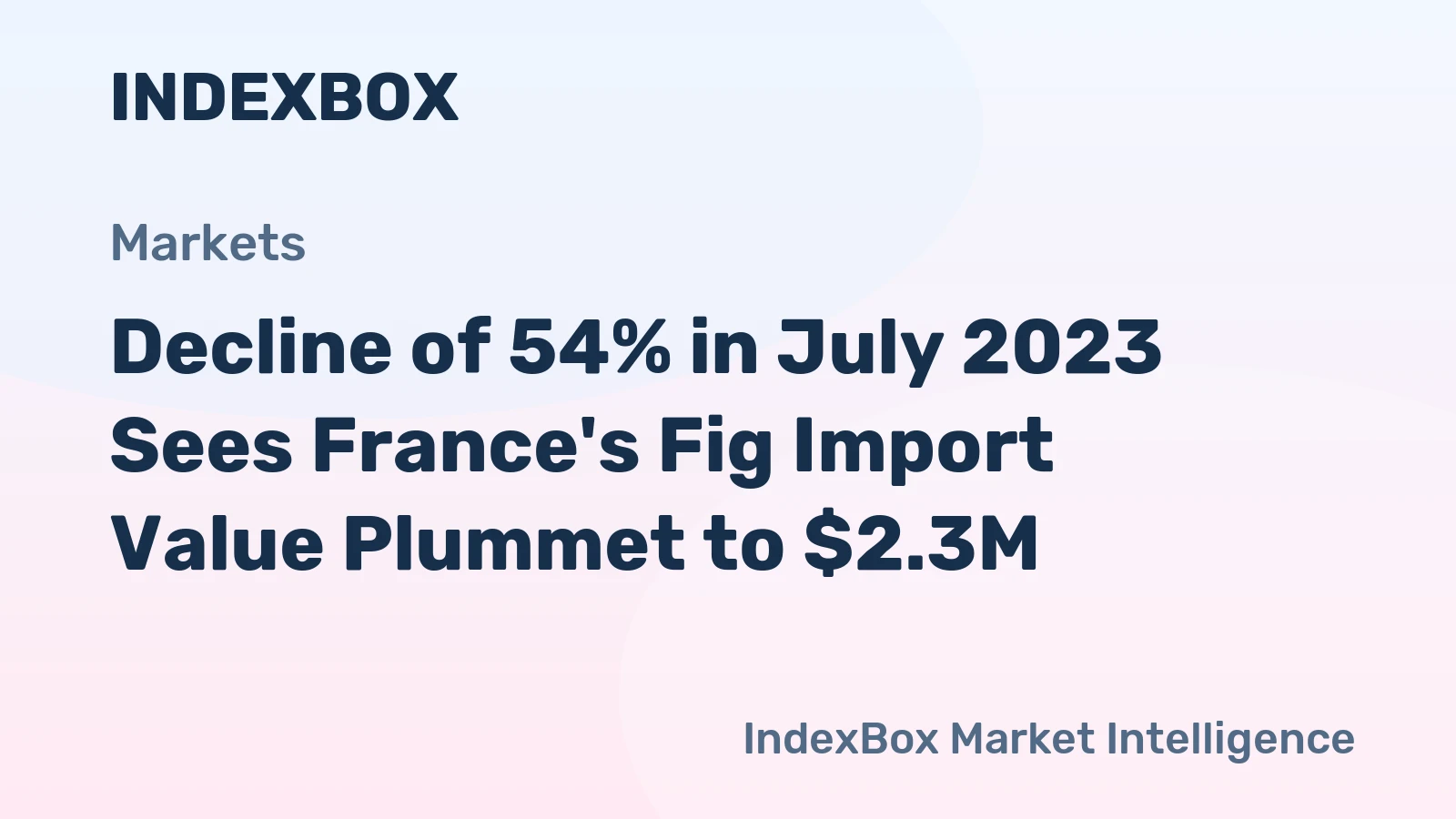 Decline of 54% in July 2023 Sees France's Fig Import Value Plummet to $2.3M.