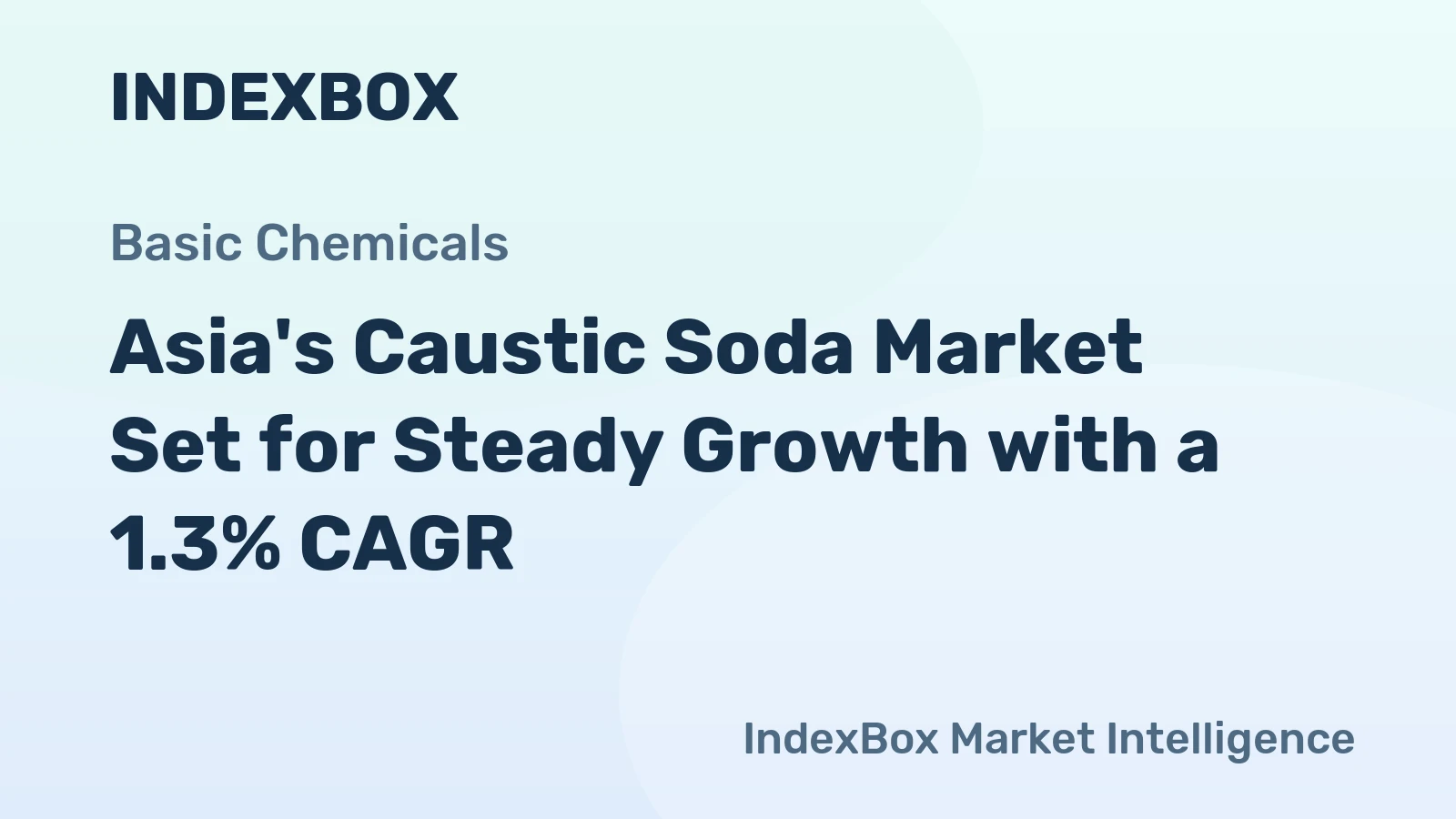Asia's Caustic Soda Market Set for Steady Growth with a 1.3% CAGR