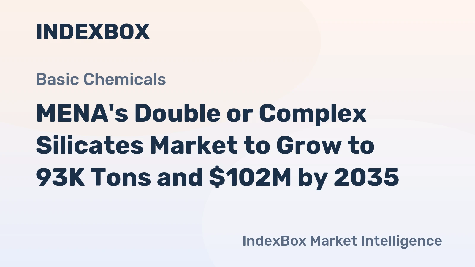MENA's Double or Complex Silicates Market to Grow to 93K Tons and $102M by 2035