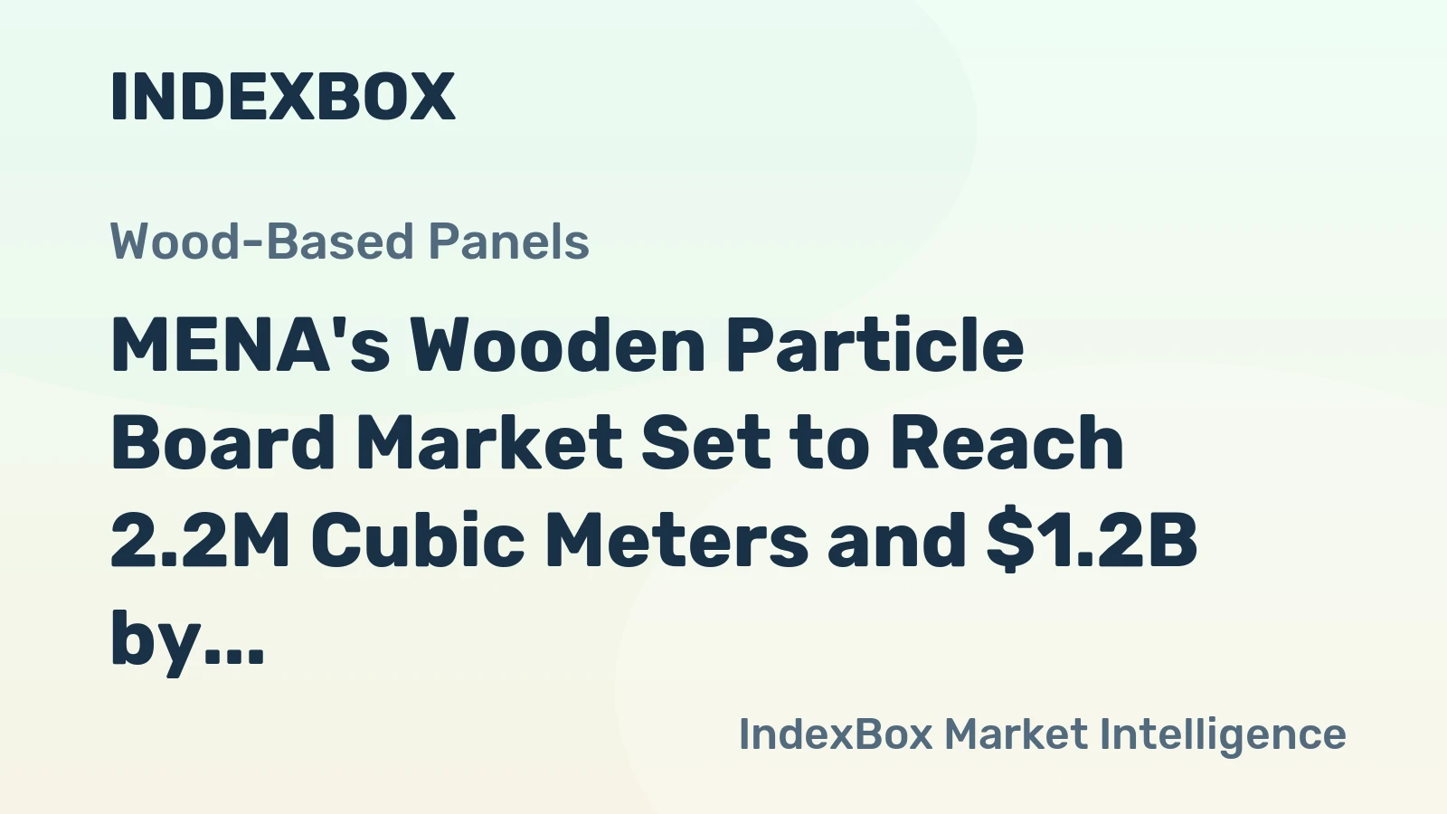 MENA's Wooden Particle Board Market Set to Reach 2.2M Cubic Meters and $1.2B by 2035