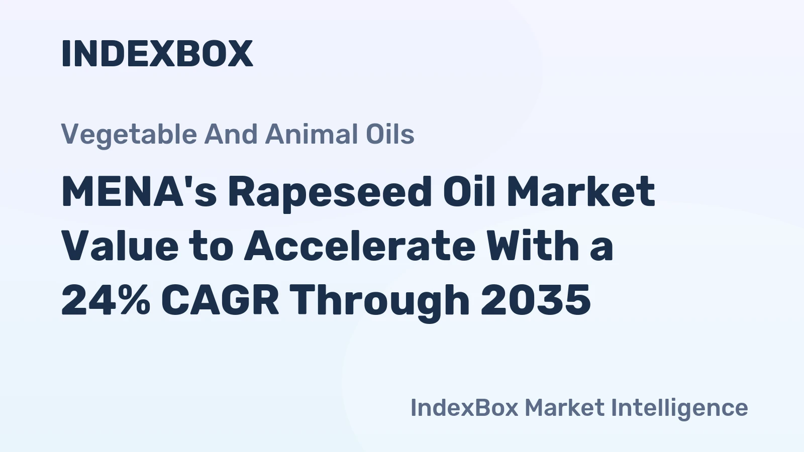 MENA's Rapeseed Oil Market Value to Accelerate With a 24% CAGR Through 2035