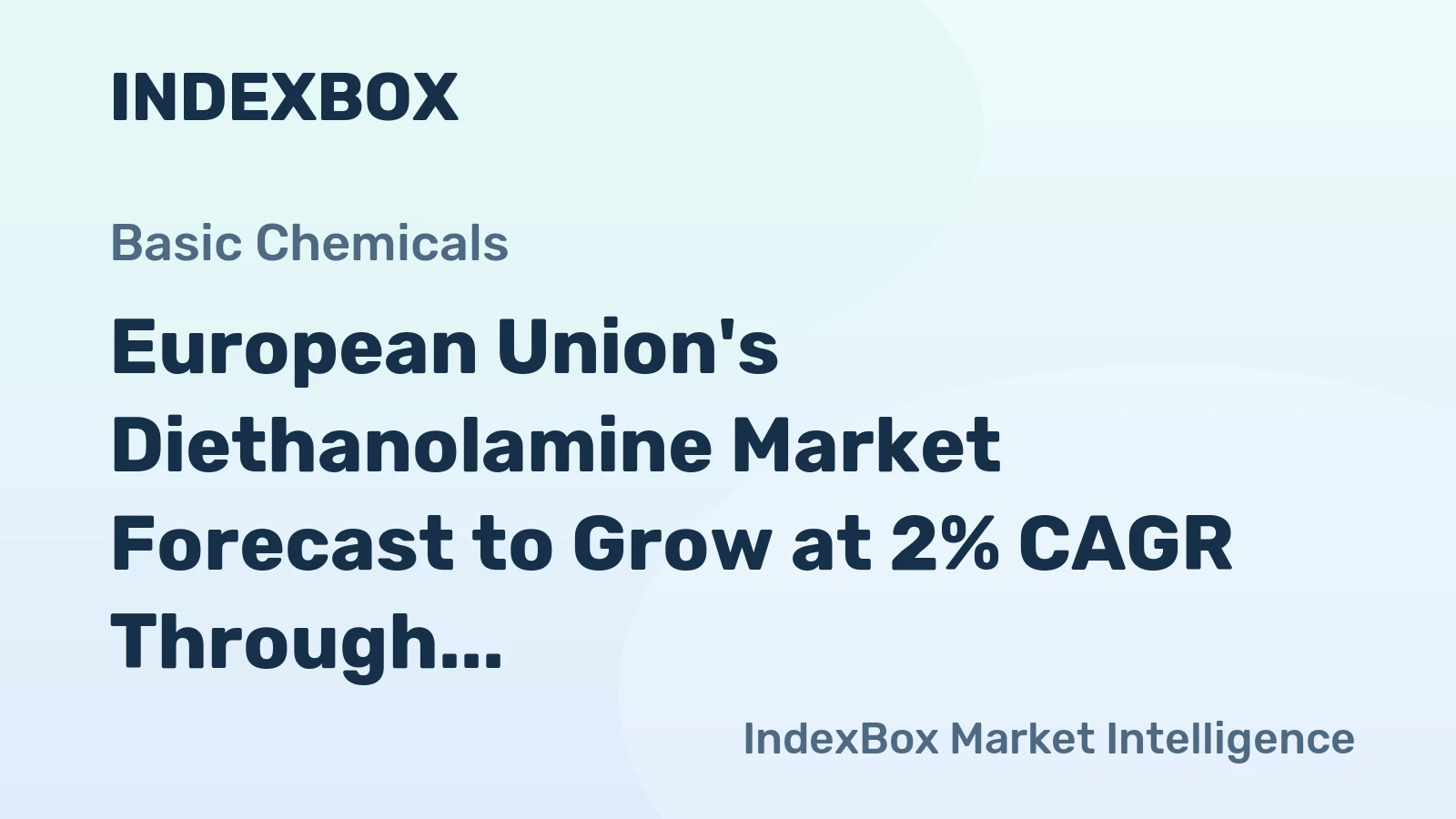 European Union's Diethanolamine Market Forecast to Grow at 2% CAGR Through 2035