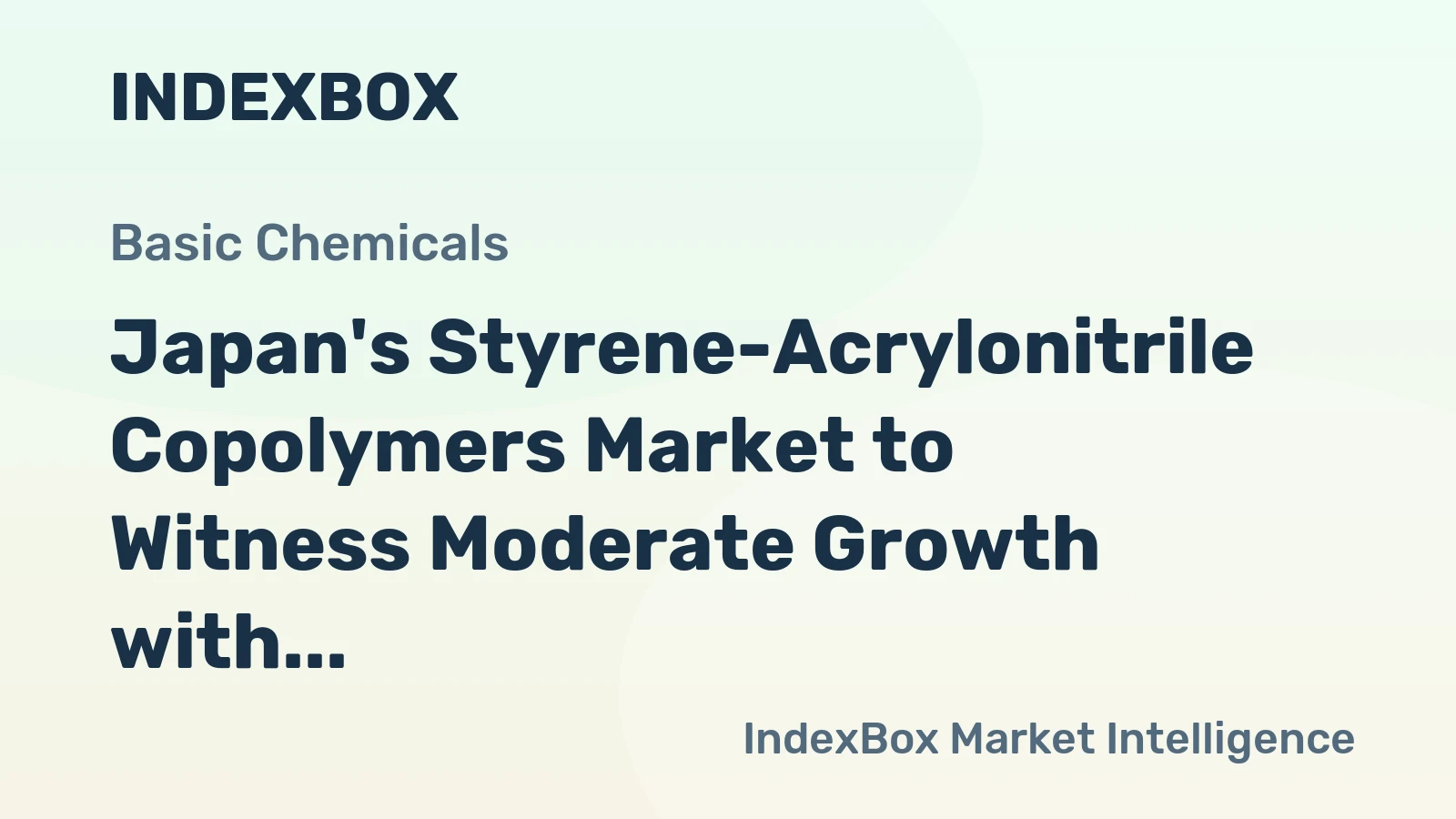 Japan's Styrene-Acrylonitrile Copolymers Market to Witness Moderate Growth with a CAGR of +2.7% Over the Next Decade