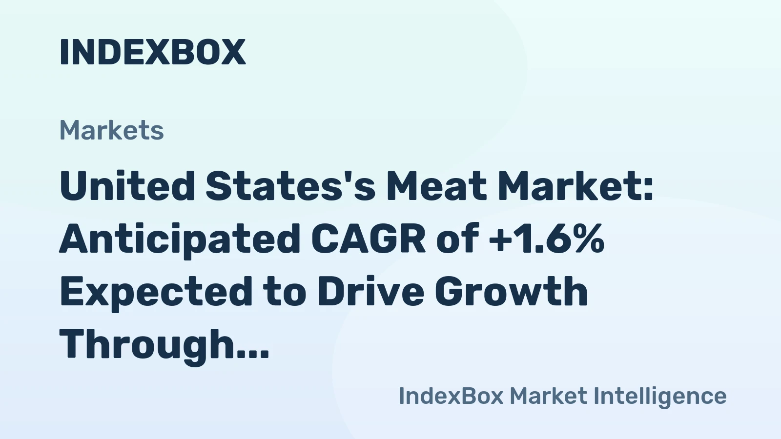 United States's Meat Market: Anticipated CAGR of +1.6% Expected to Drive Growth Through 2035