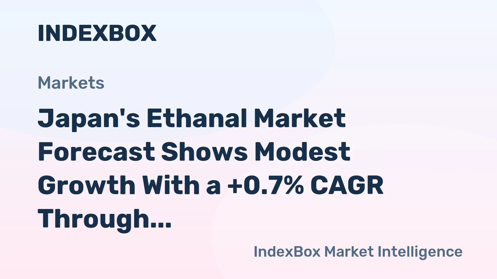 Japan's Ethanal Market Forecast Shows Modest Growth With a +0.7% CAGR Through 2035