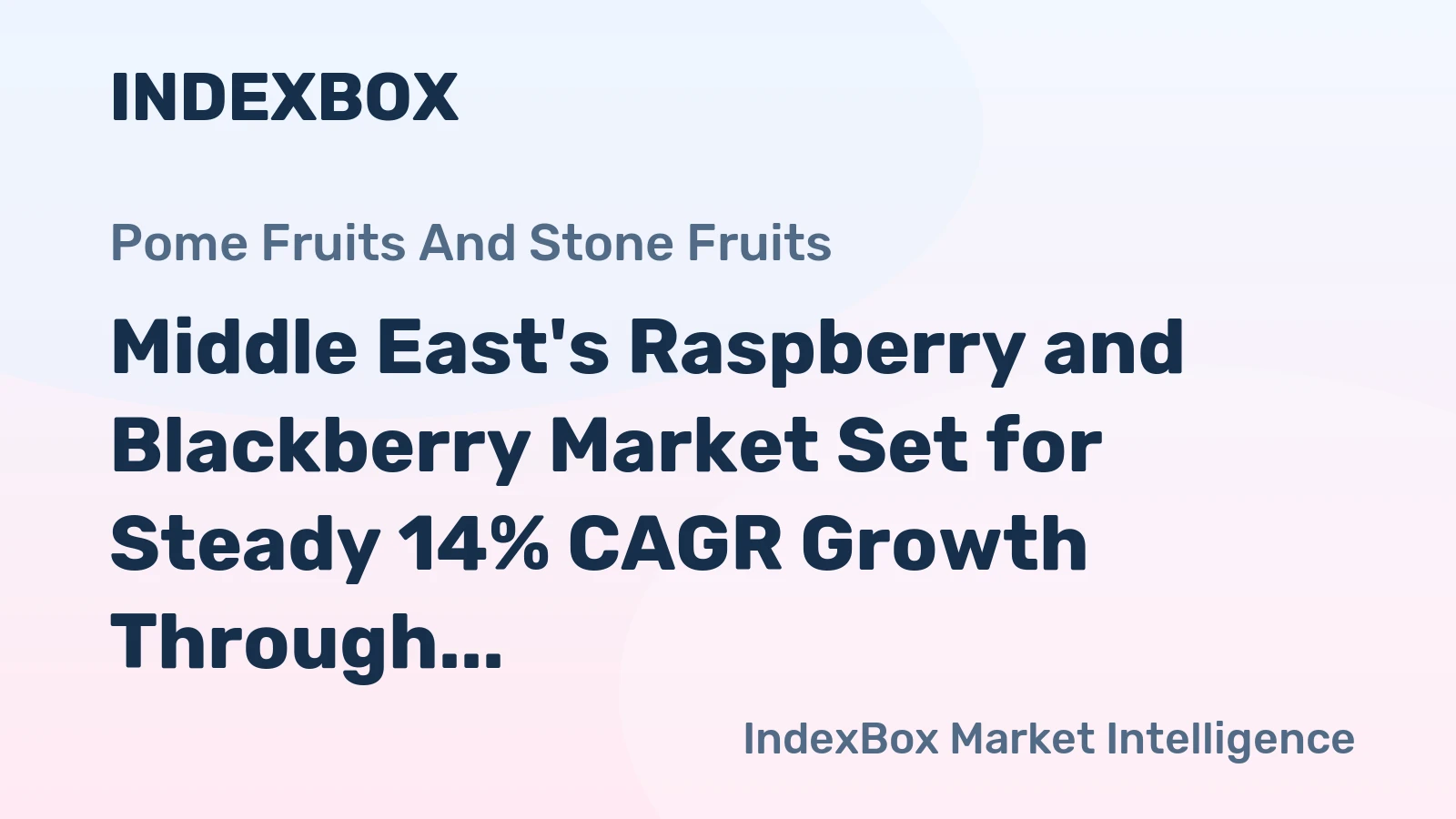 Middle East's Raspberry and Blackberry Market Set for Steady 14% CAGR Growth Through 2035