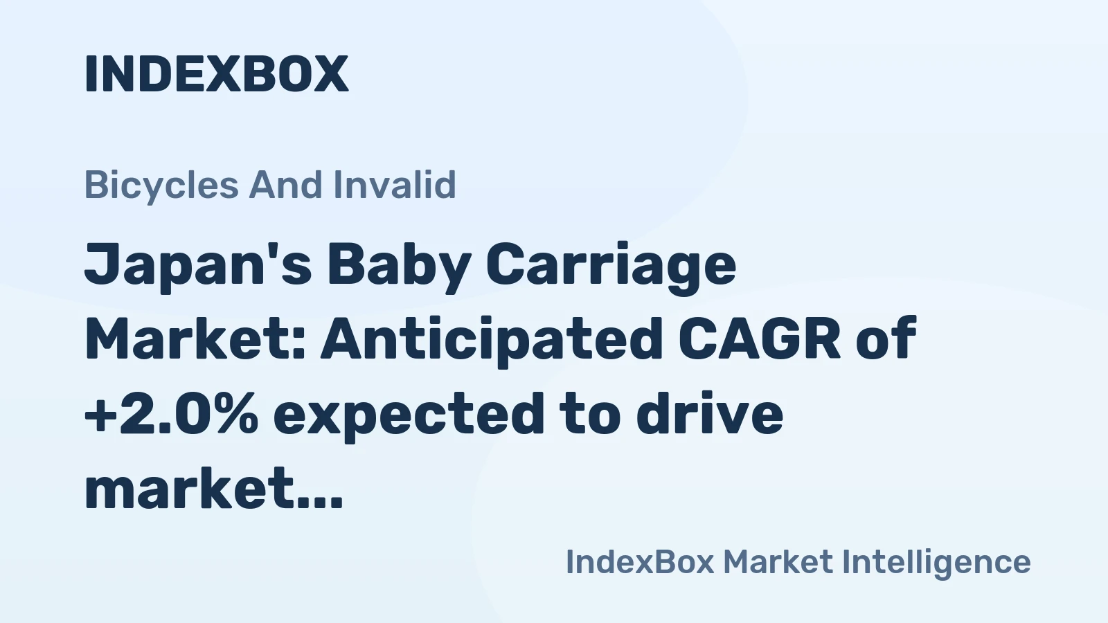 Japan's Baby Carriage Market: Anticipated CAGR of +2.0% expected to drive market growth over the next decade