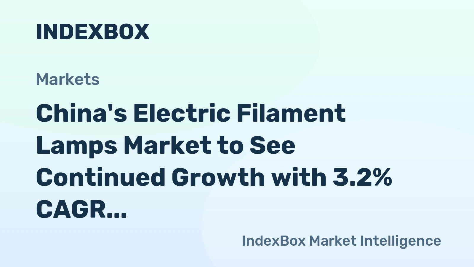 China's Electric Filament Lamps Market to See Continued Growth with 3.2% CAGR in Volume and 4.8% CAGR in Value from 2024 to 2035