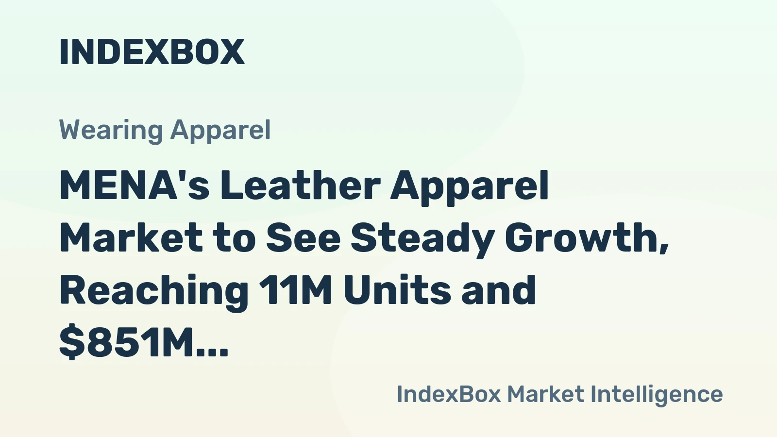 MENA's Leather Apparel Market to See Steady Growth, Reaching 11M Units and $851M by 2035