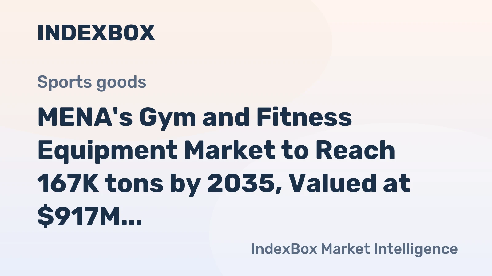 MENA's Gym and Fitness Equipment Market to Reach 167K tons by 2035, Valued at $917M