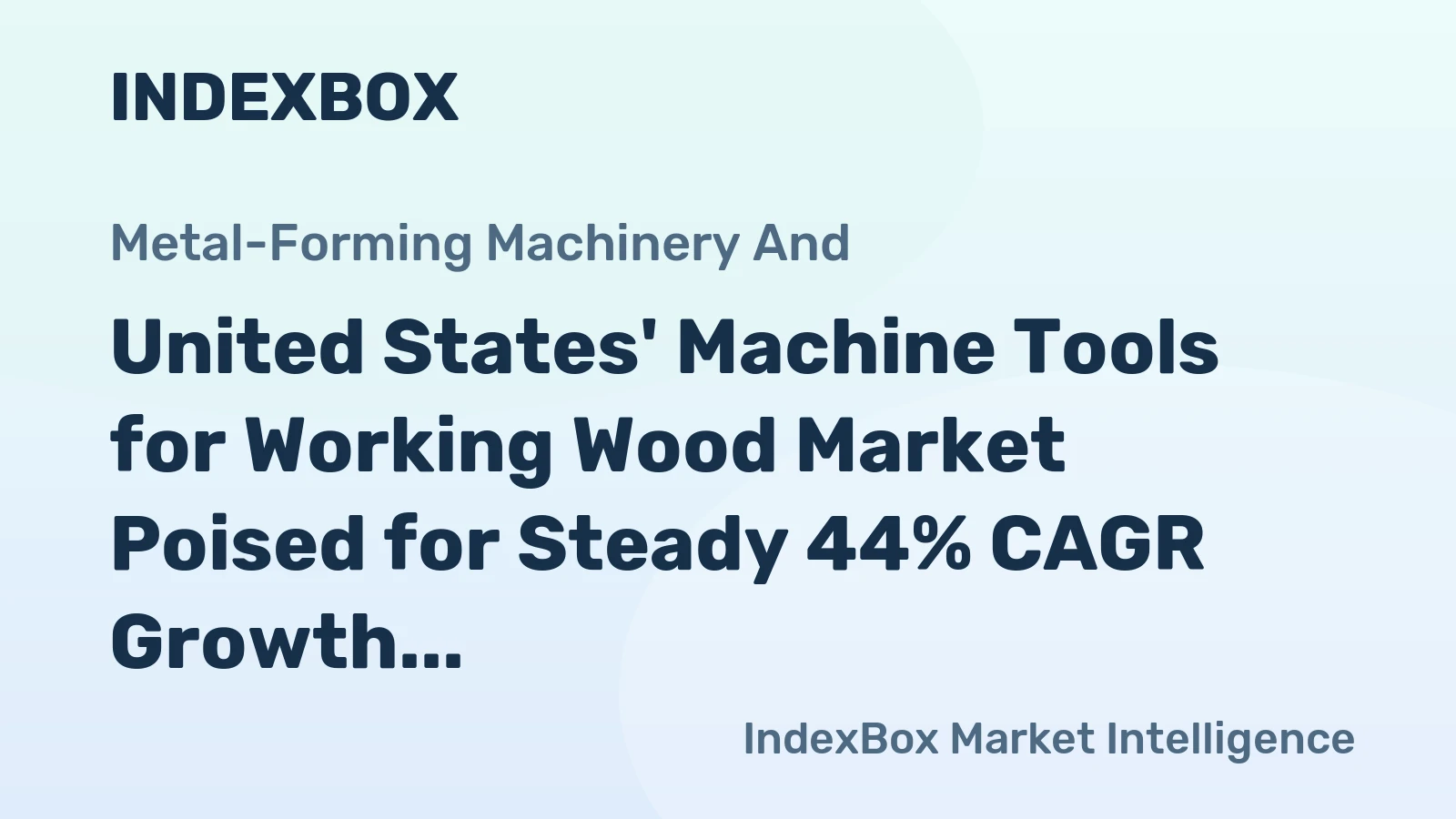 United States' Machine Tools for Working Wood Market Poised for Steady 44% CAGR Growth Through 2035