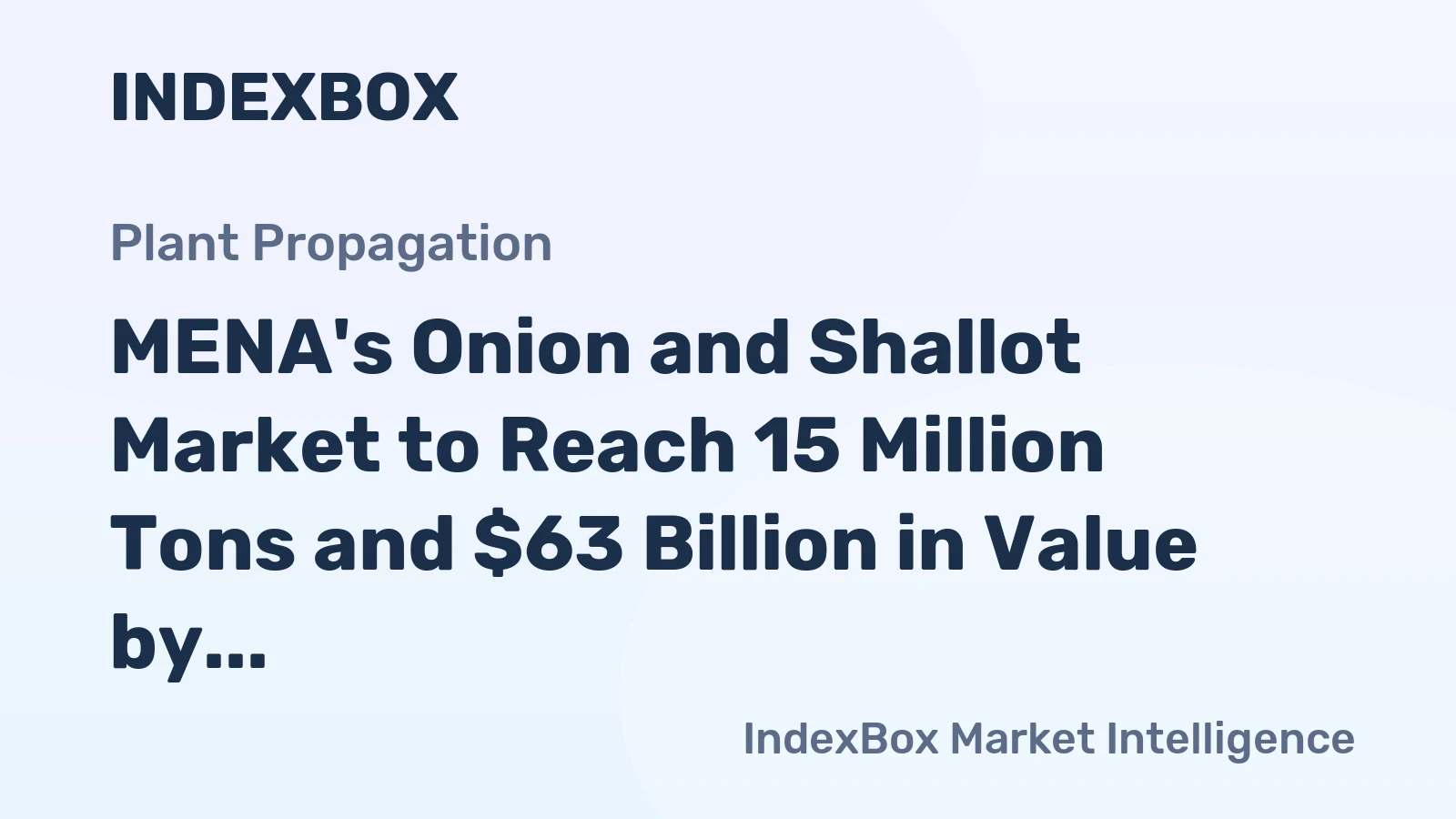 MENA's Onion and Shallot Market to Reach 15 Million Tons and $63 Billion in Value by 2035