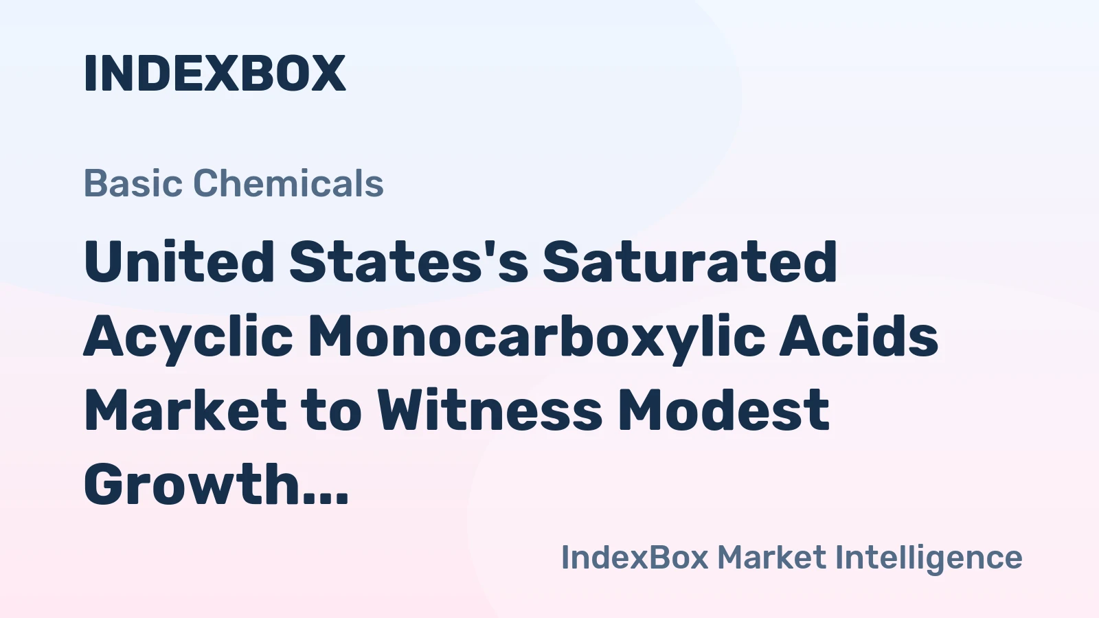 United States's Saturated Acyclic Monocarboxylic Acids Market to Witness Modest Growth with +0.7% CAGR