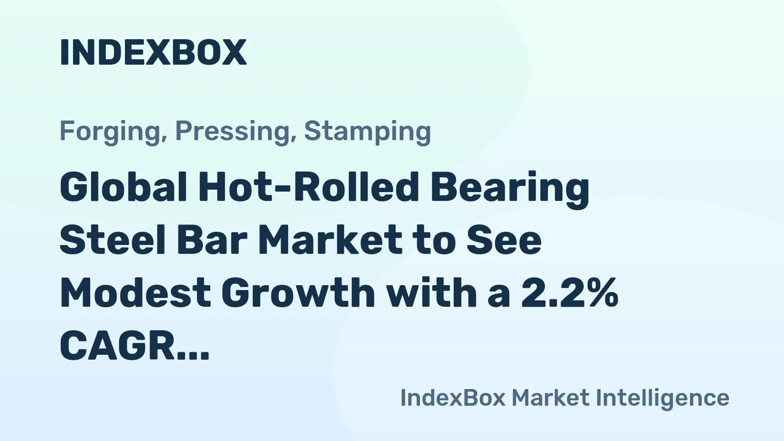 Global Hot-Rolled Bearing Steel Bar Market to See Modest Growth with a 2.2% CAGR in Value Through 2035