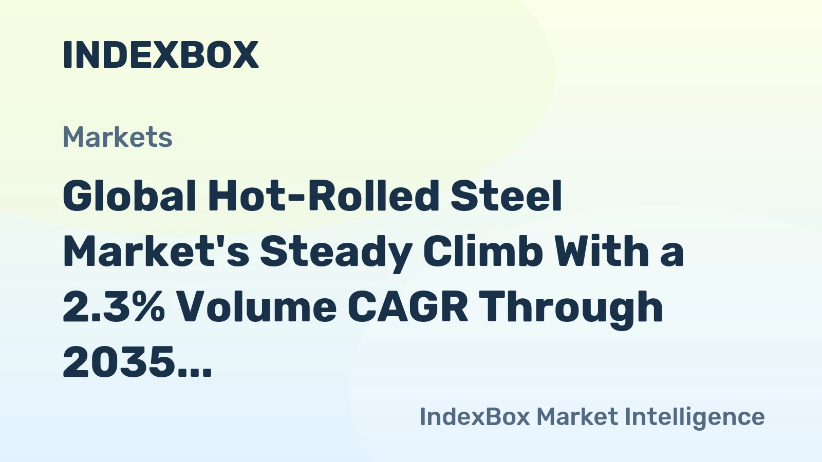 Global Hot-Rolled Steel Market's Steady Climb With a 2.3% Volume CAGR Through 2035