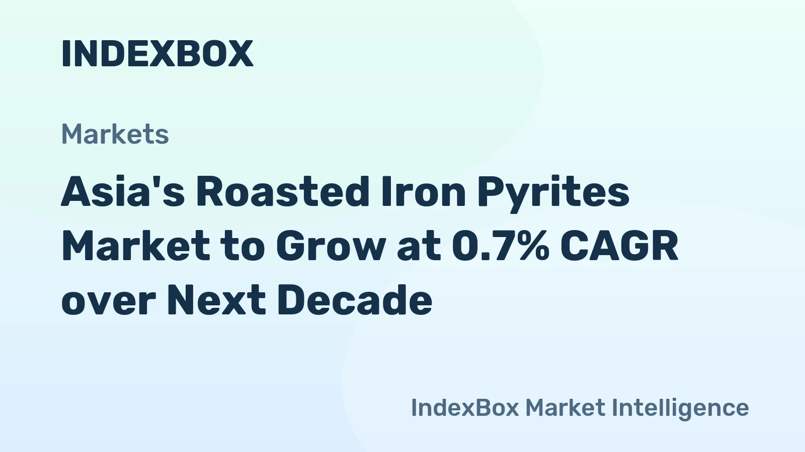 Asia's Roasted Iron Pyrites Market to Grow at 0.7% CAGR over Next Decade